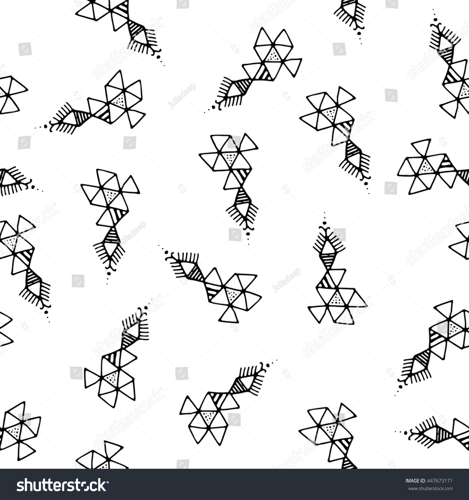 Creative Triangle Vector Pattern Extraordinary Abstract Stock Vector ...