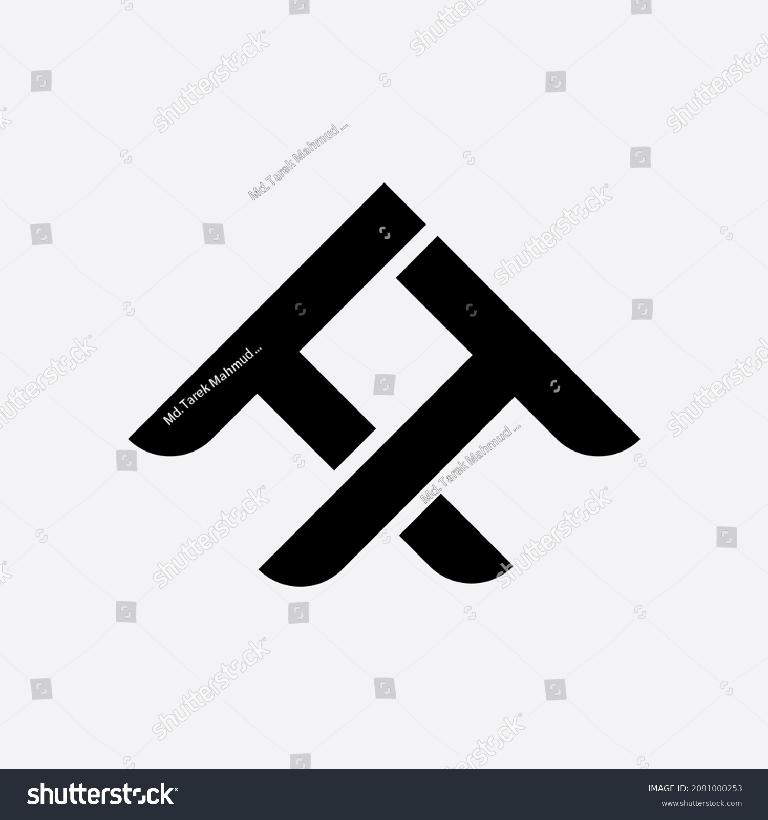 Creative Tt Letter Logo Design Vector Stock Vector (Royalty Free ...