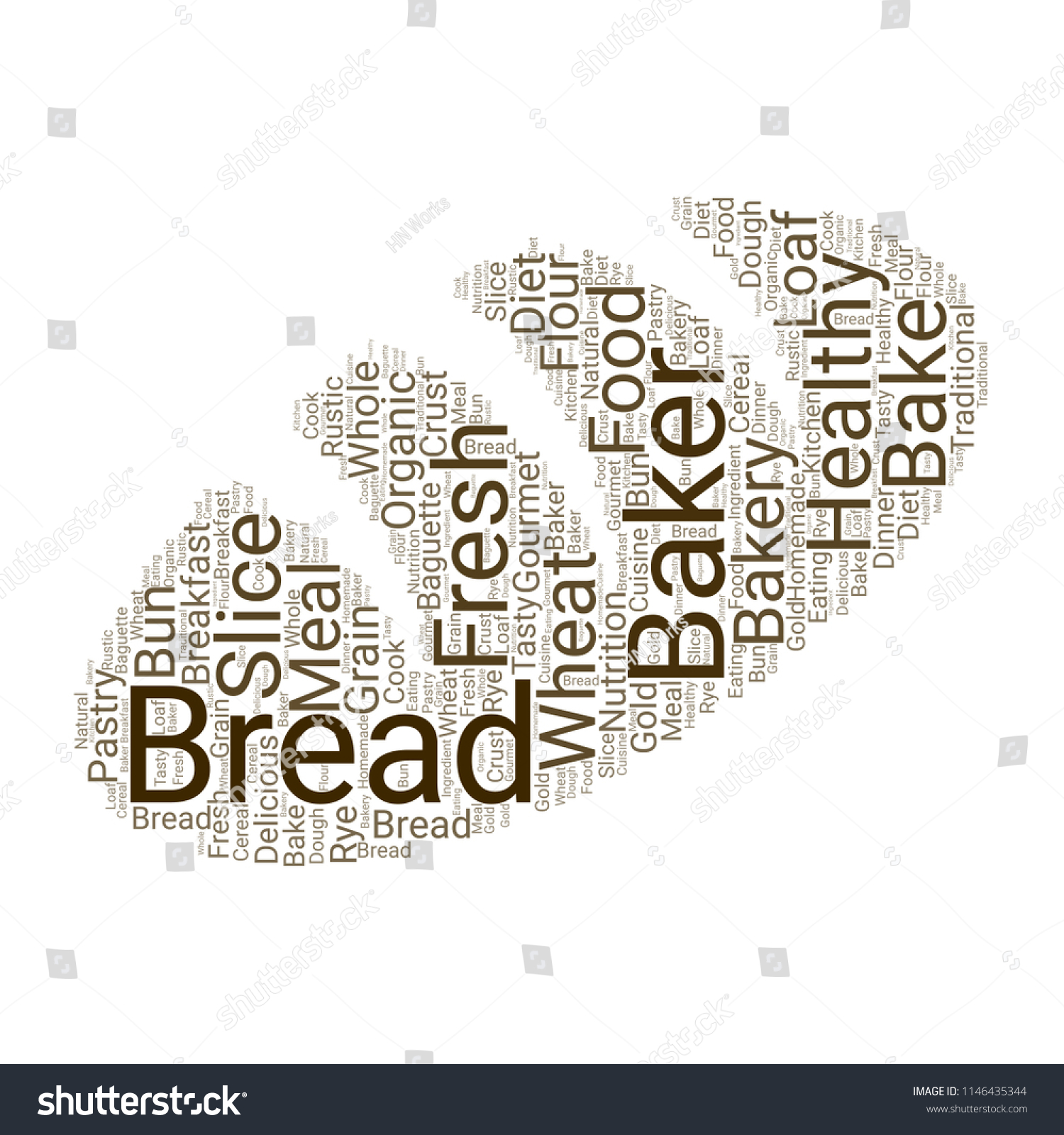 Creative Vector Bread Concept Word Cloud Stock Vector (Royalty Free ...
