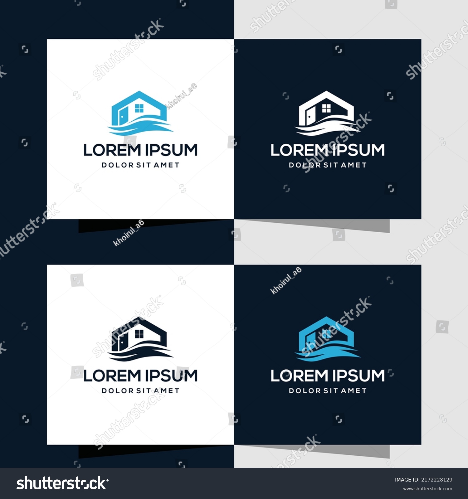 Creative Vector House Building Construction Logo Stock Vector (Royalty ...