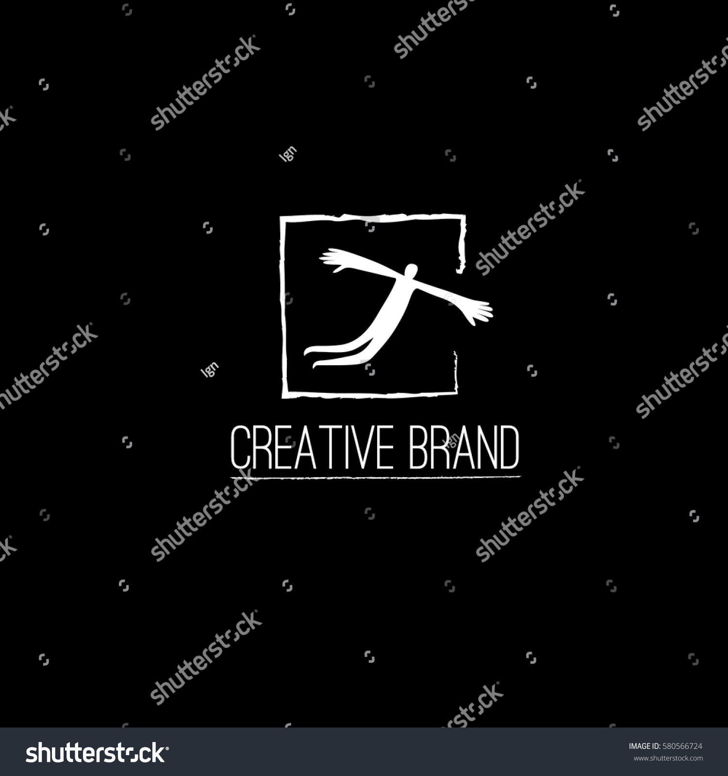 Creative Vector Logo Flying Man Illustration Stock Vector (Royalty Free ...
