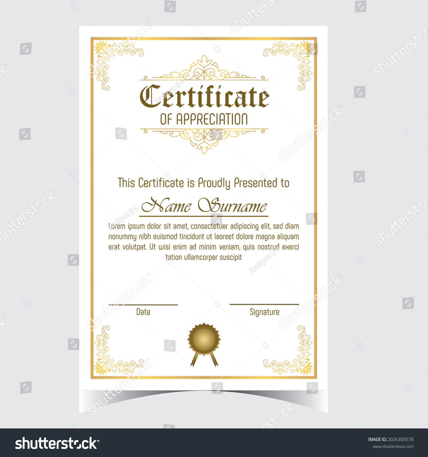 1,342 Award certificate merit Images, Stock Photos & Vectors | Shutterstock