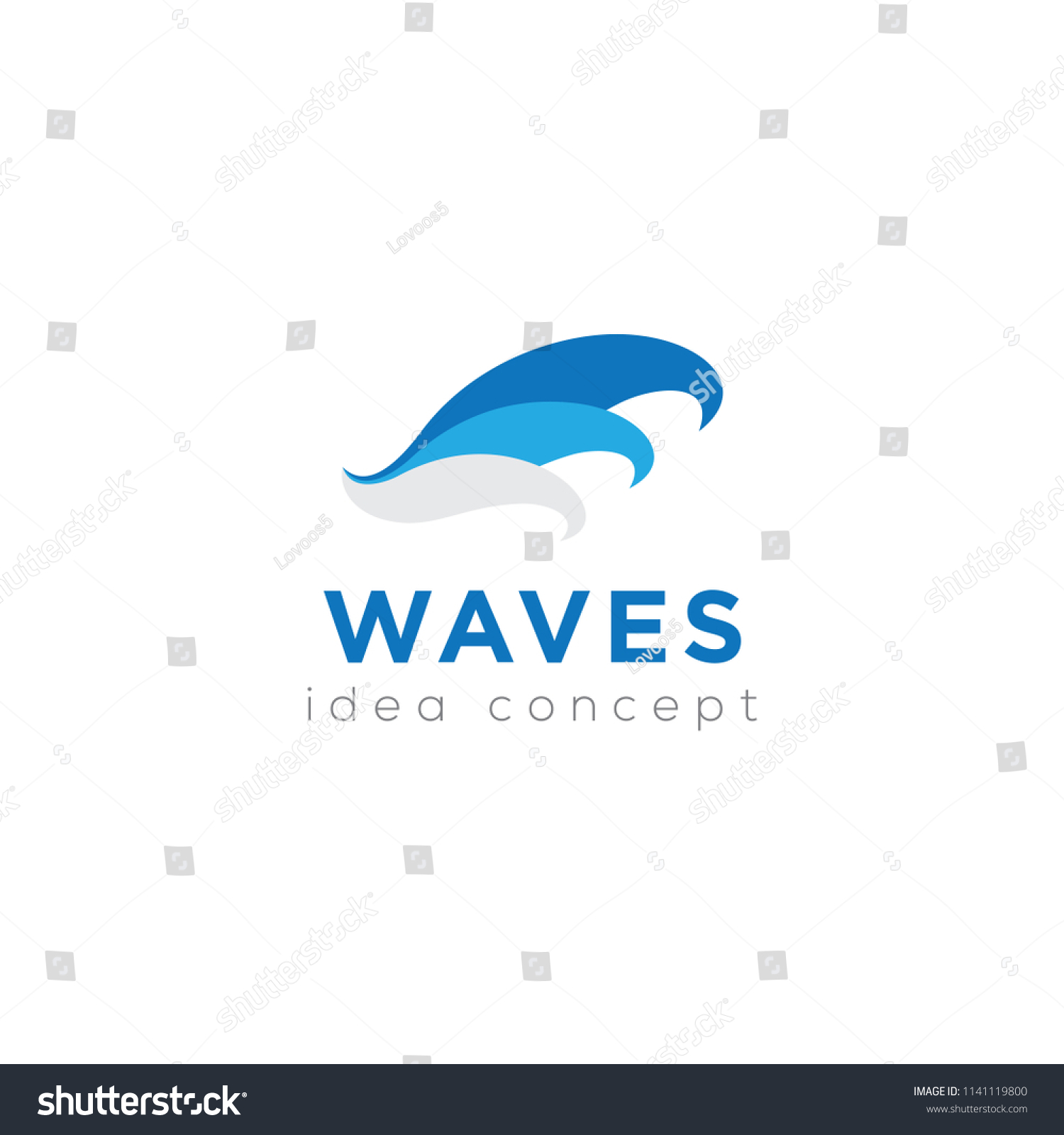 Creative Wave Concept Logo Design Template Stock Vector (Royalty Free ...