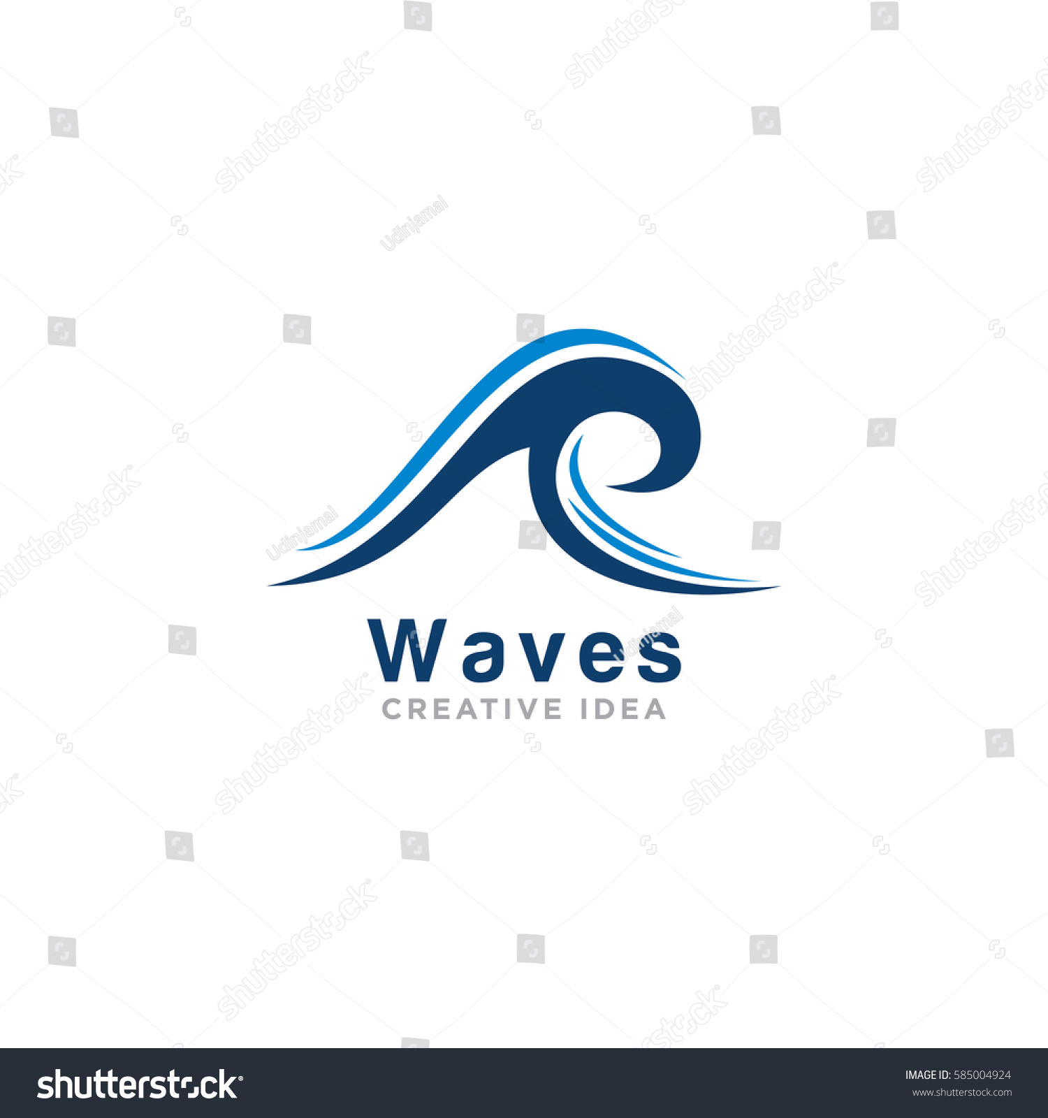 Creative Wave Concept Logo Design Template Stock Vector (Royalty Free ...