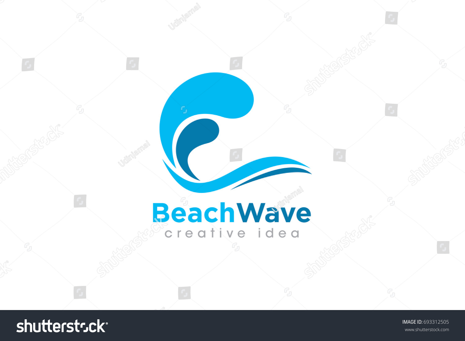 Creative Wave Concept Logo Design Template Stock Vector (Royalty Free ...