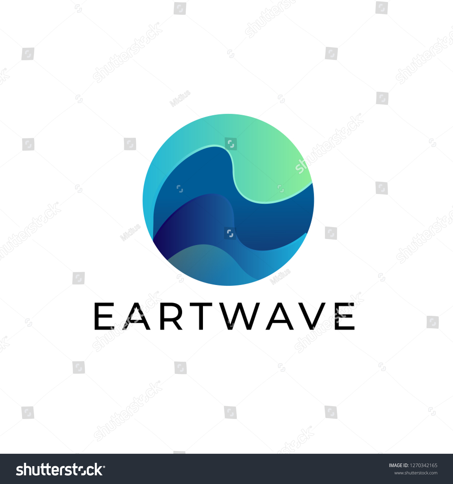 Creative Wave Concept Logo Design Template Stock Vector (Royalty Free ...