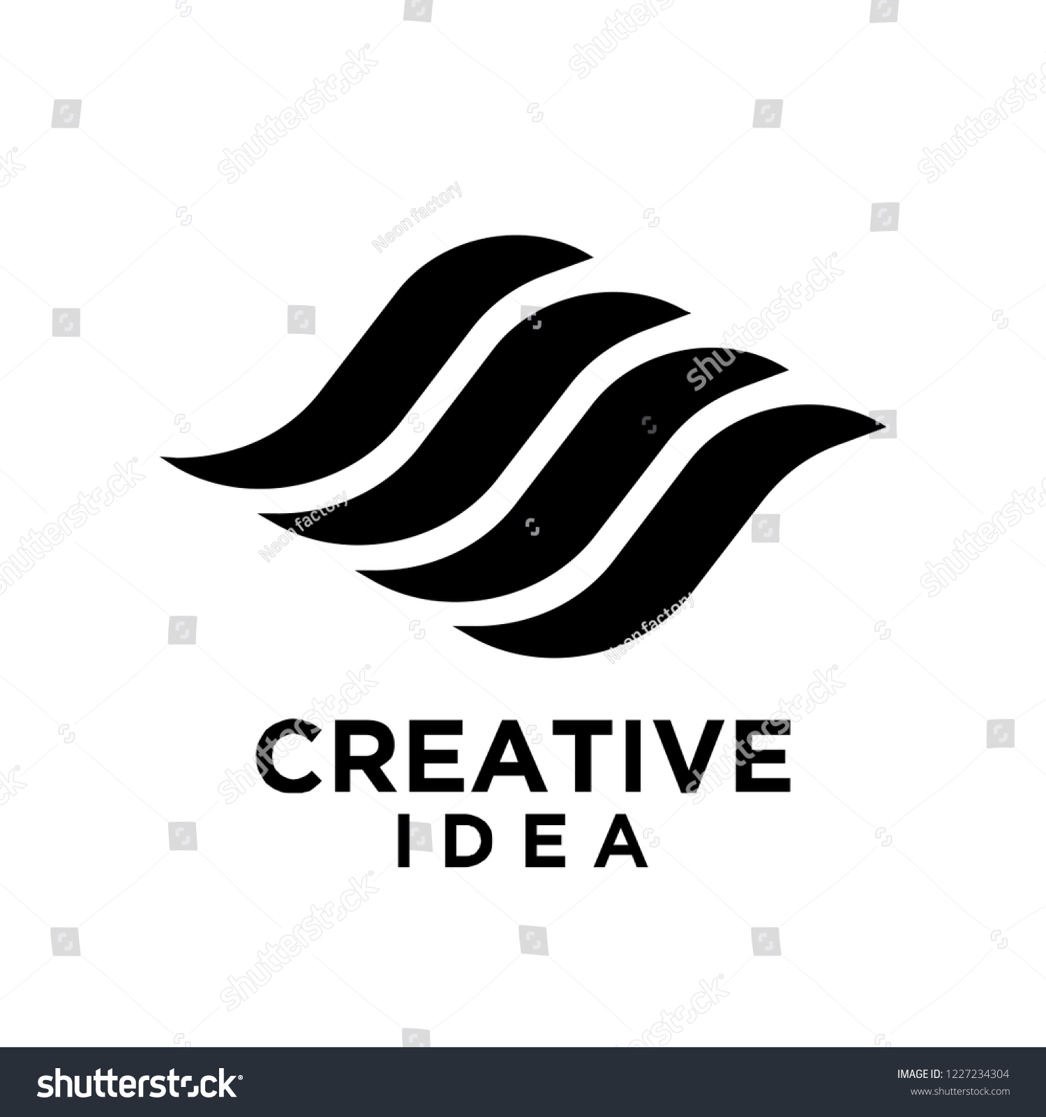 Creative Wave Logo Icon Designs Vector 库存矢量图（免版税）1227234304 | Shutterstock