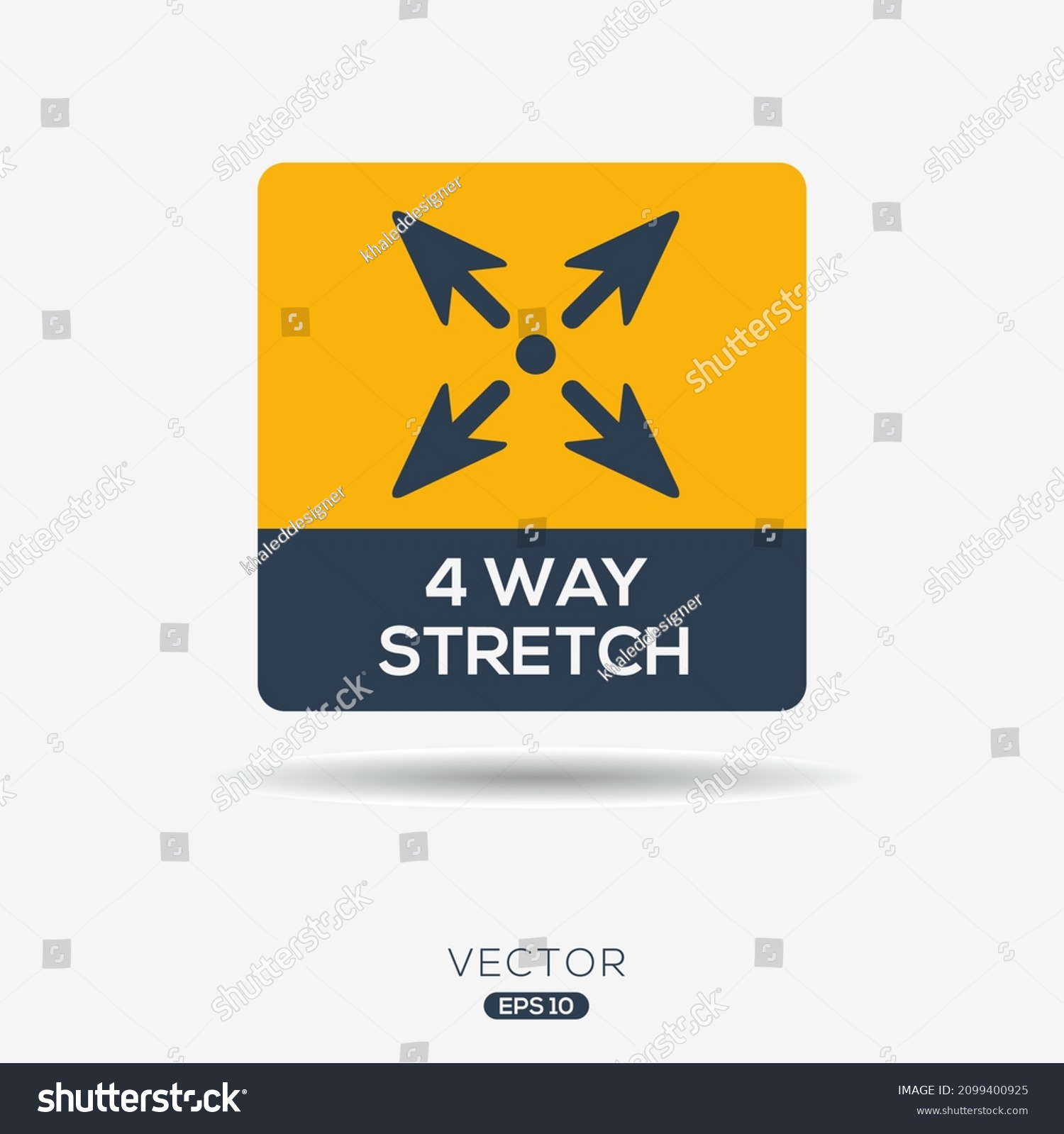 Creative 4 Way Stretch Icon Vector Stock Vector (Royalty Free ...