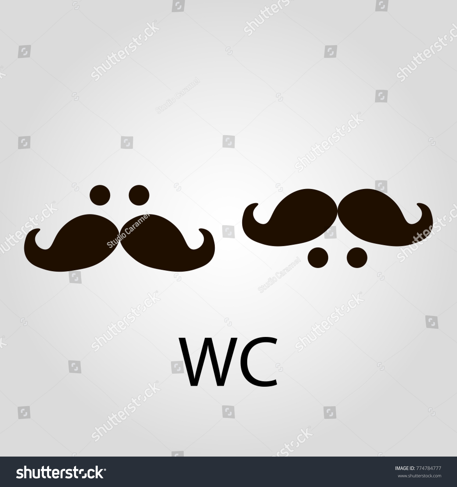Creative Wc Toilet Isolated Flat Vector Stock Vector (Royalty Free ...