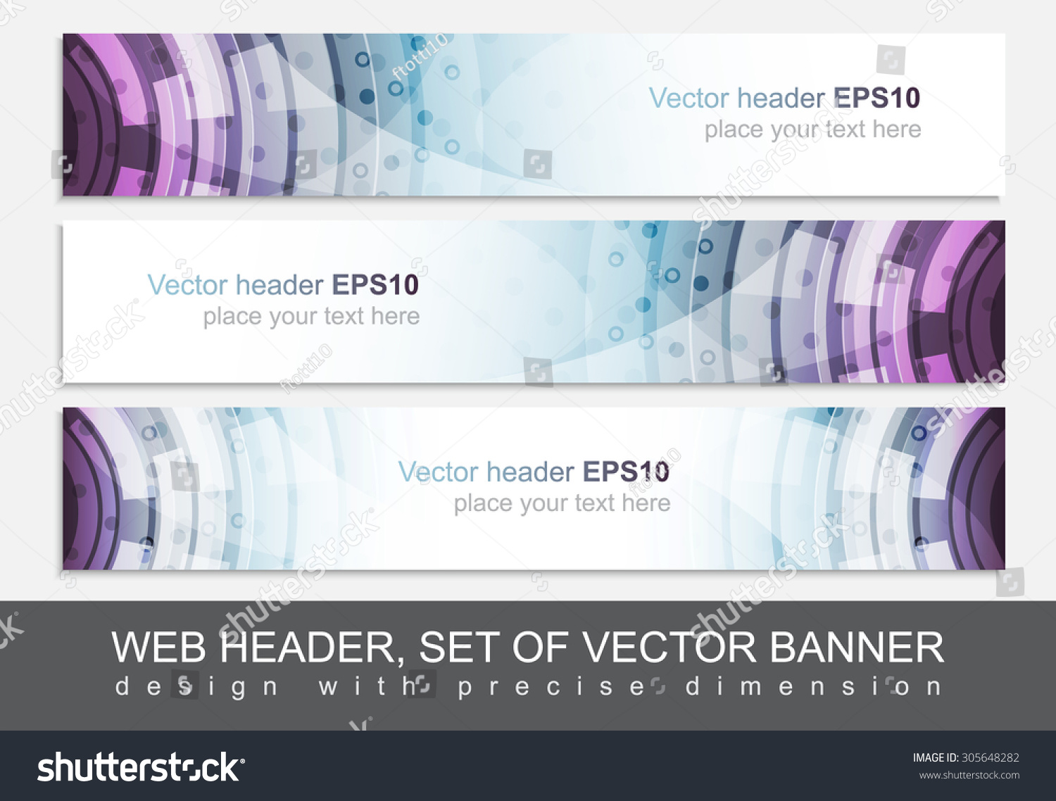 Creative Web Header Banner Your Projectdesign Stock Vector (Royalty ...