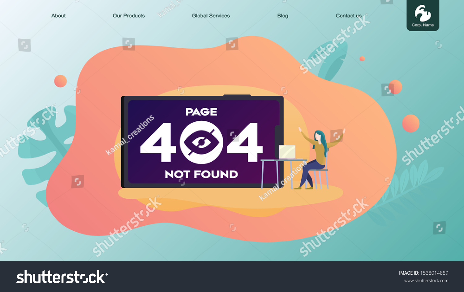 Creative Website Template Layout Smart Home Stock Vector (Royalty Free ...