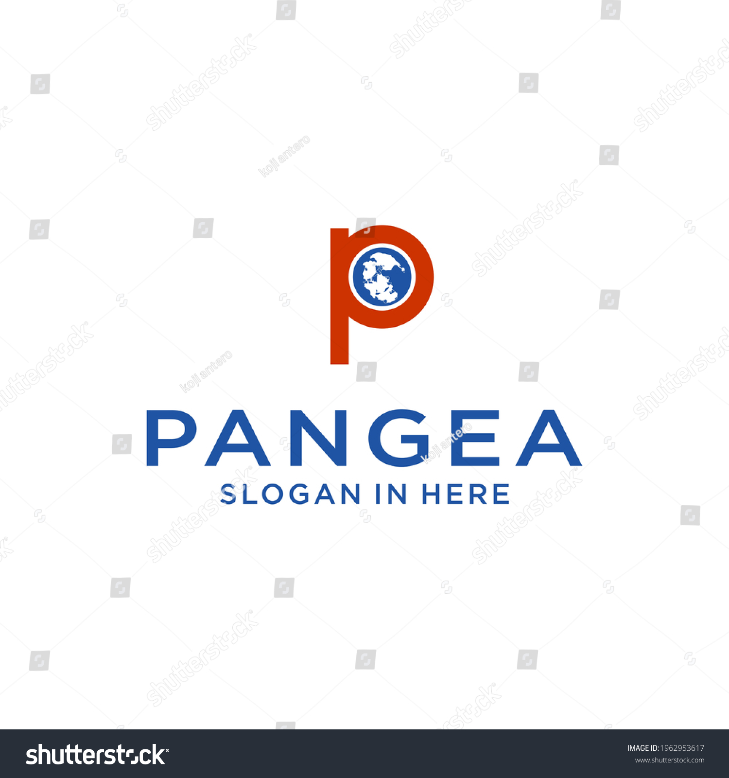 Creative World Pangea Logo Design Globe: เวกเตอร์สต็อก (ปลอดค่า ...