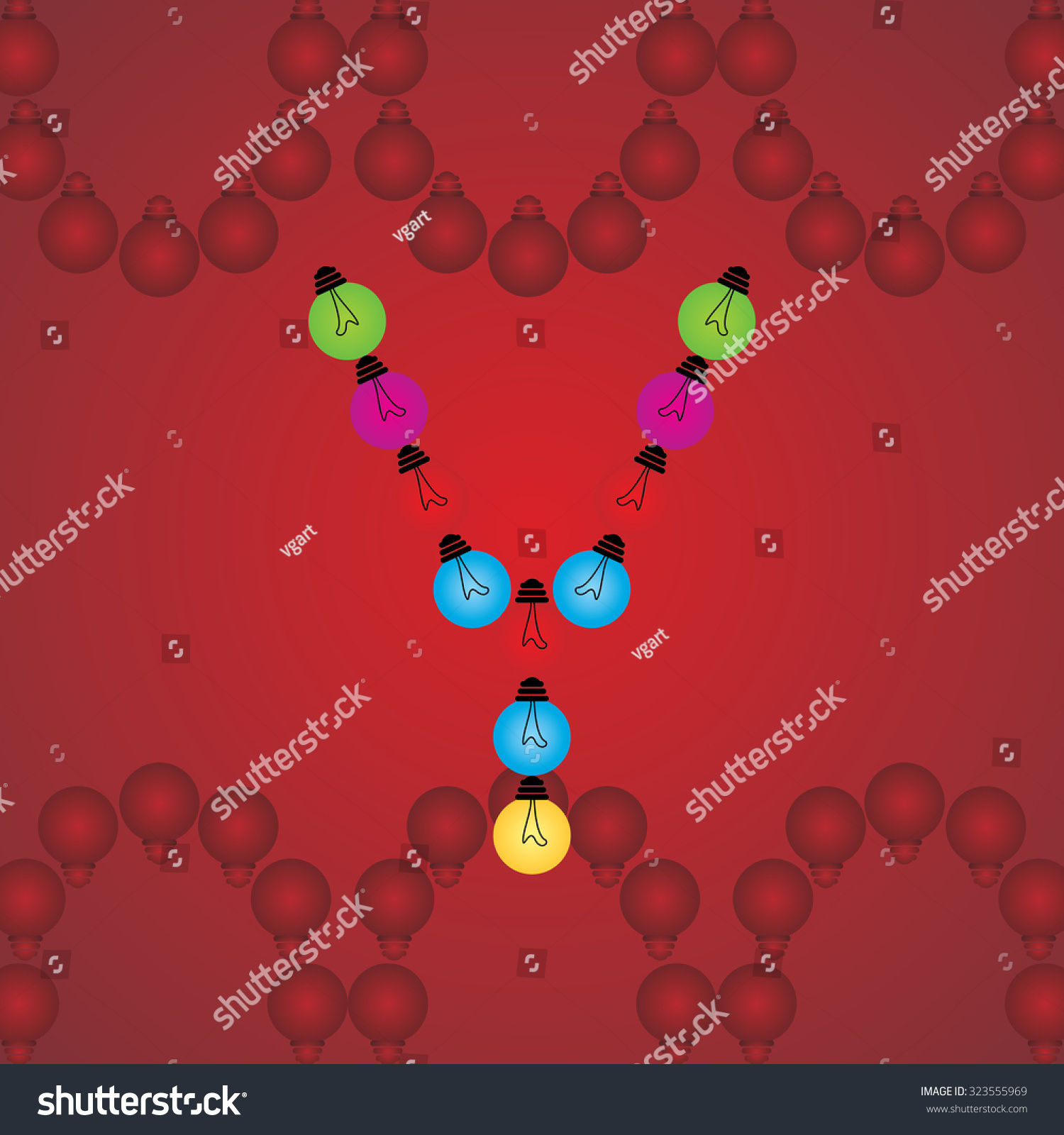 Creative Y Alphabet Created Light Bulb Stock Vector (Royalty Free ...