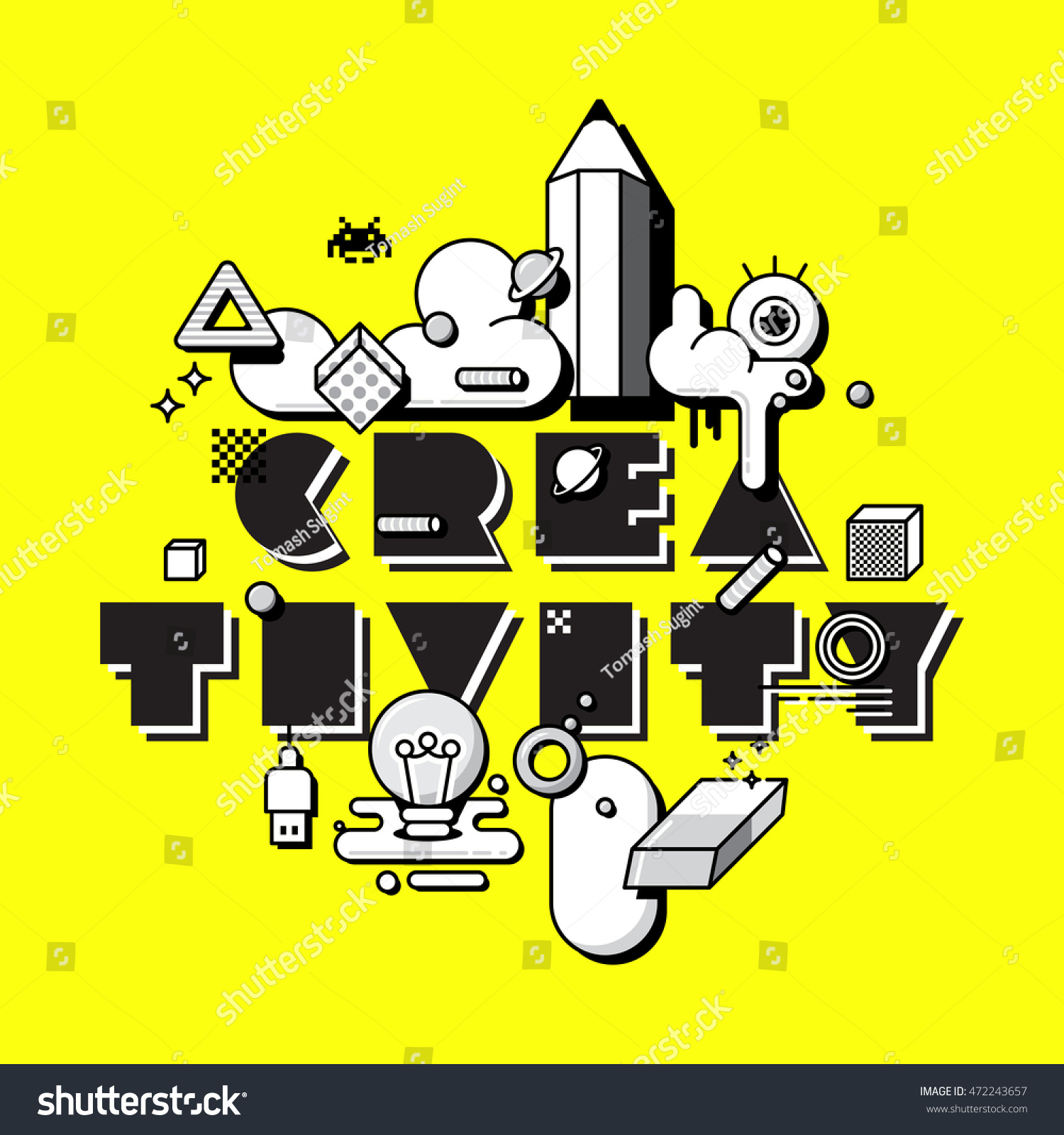 Creativity Cool Bright Vector Illustration Stock Vector (Royalty Free ...