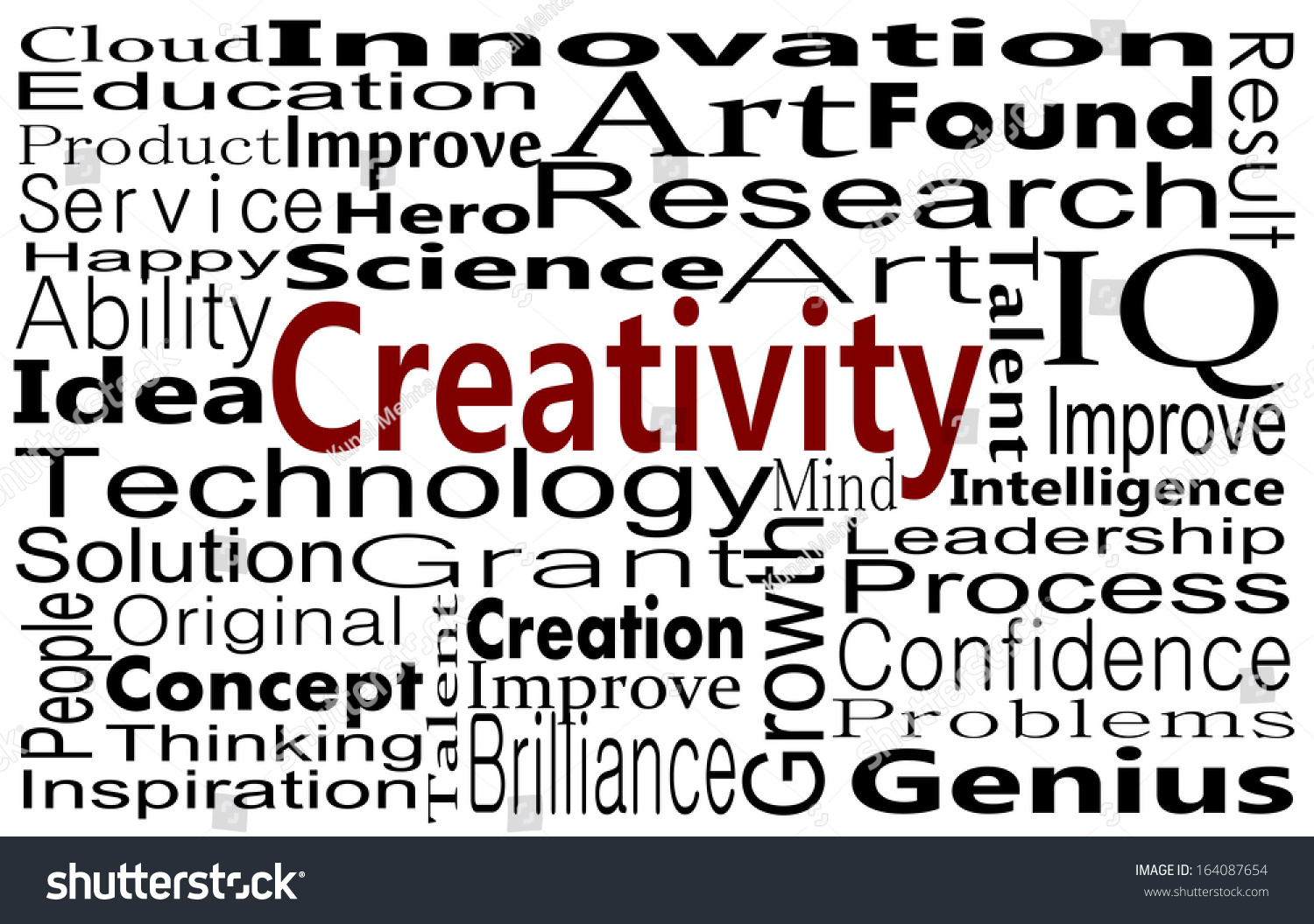 Creativity Word Cloud Concept Word Collage Stock Vector (Royalty Free ...