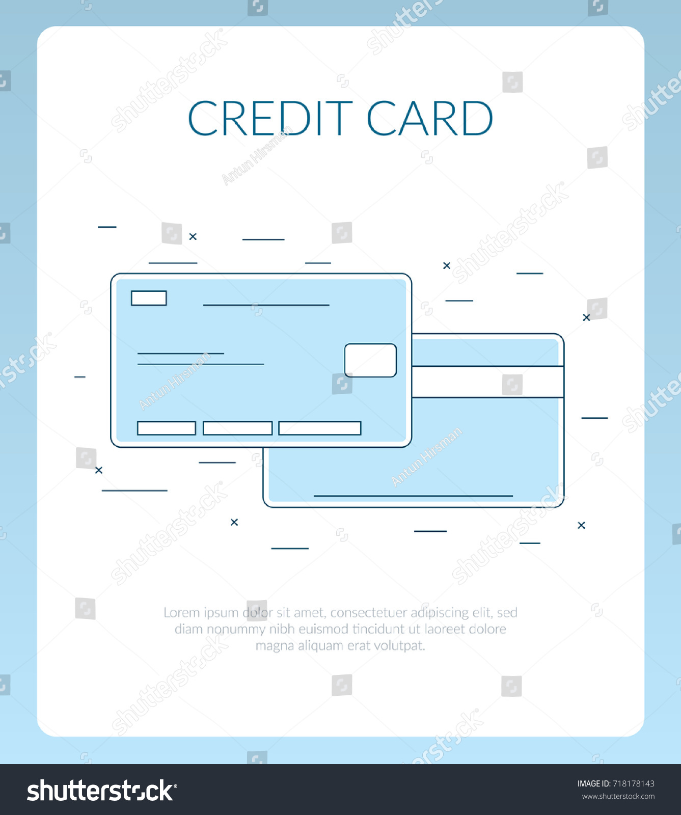 Credict Card Line Art Vector Illustration Stock Vector (Royalty Free ...