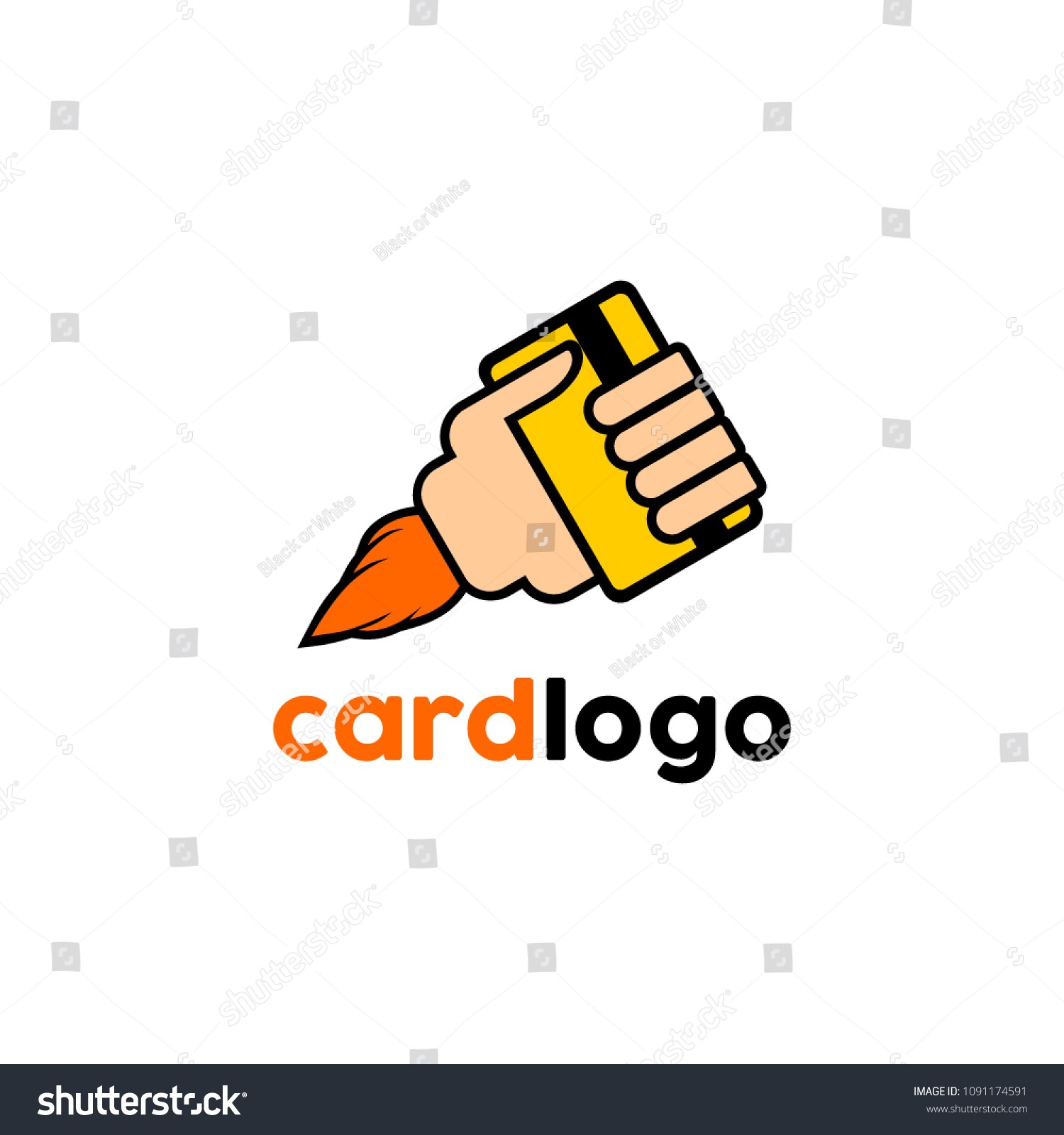 Credit Card Logo Design Stock Vector (Royalty Free) 1091174591 ...