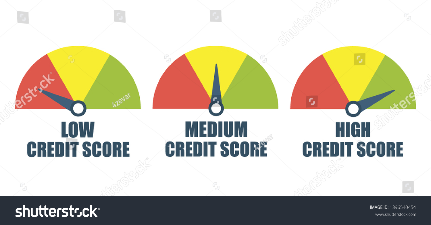 Credit Score Icon Set Vector Illustration Stock Vector (Royalty Free ...