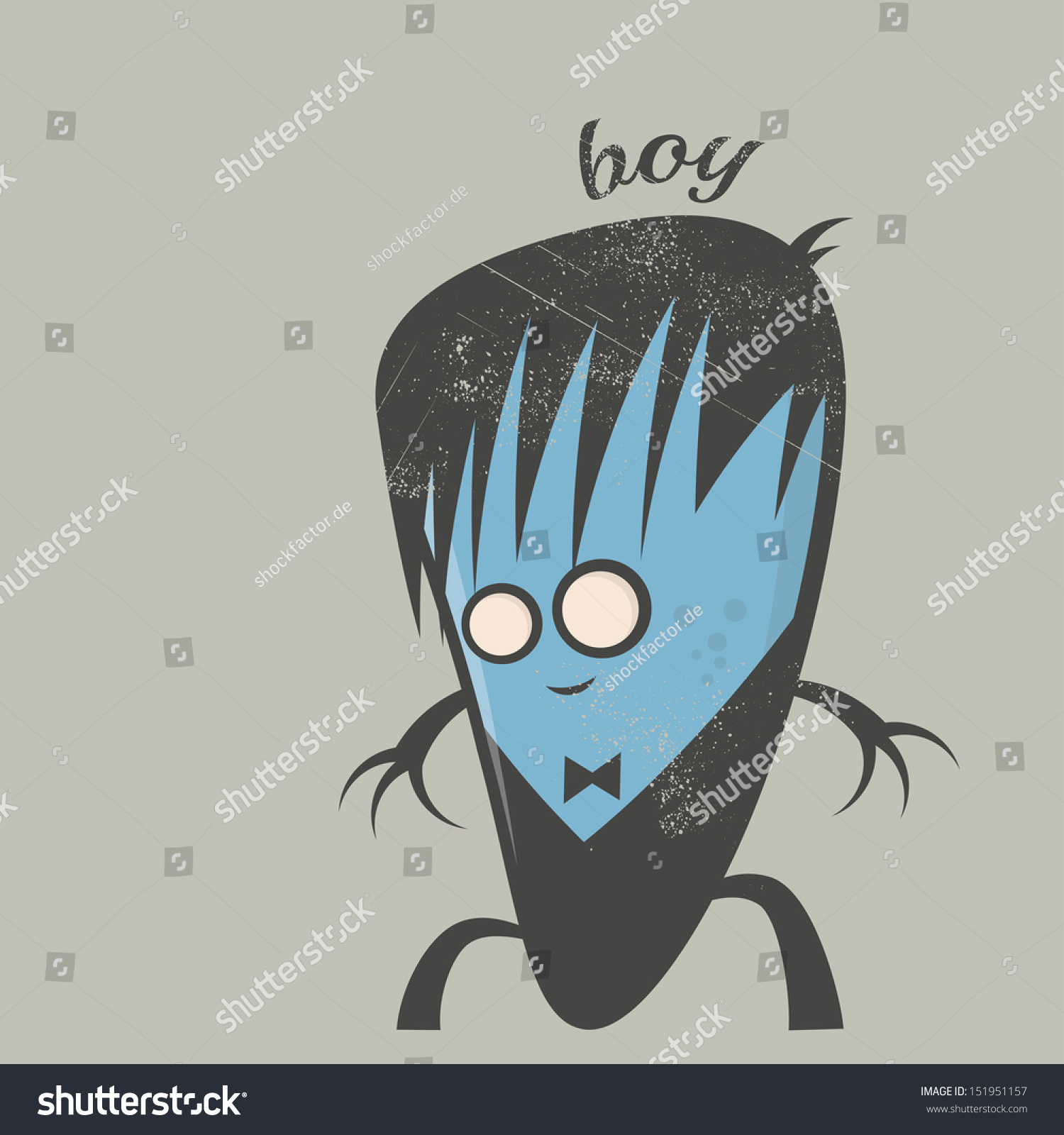 Creepy Cartoon Stock Vector (Royalty Free) 151951157 | Shutterstock