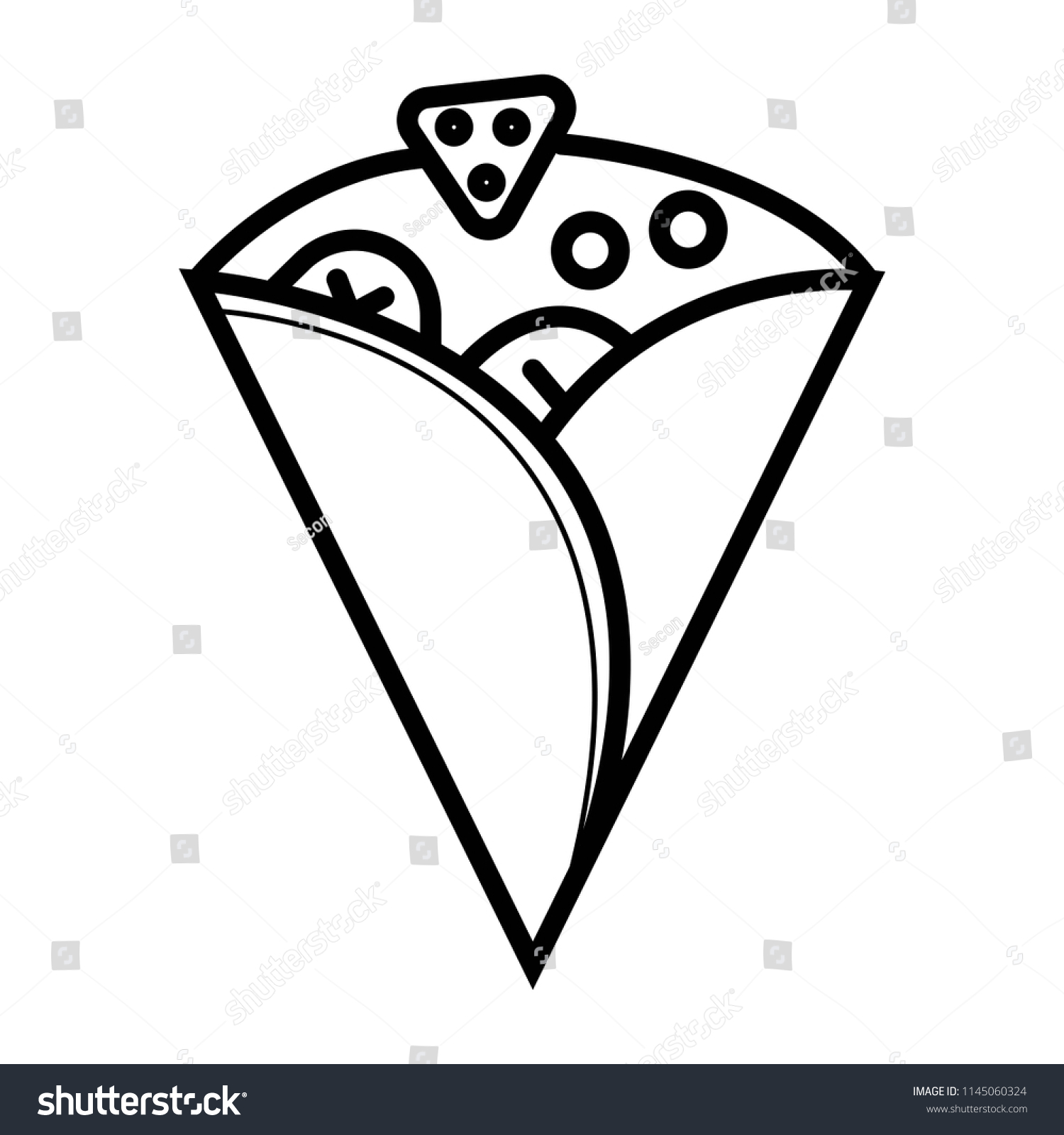 Crepe Icon Vector Stock Vector (Royalty Free) 1145060324 | Shutterstock