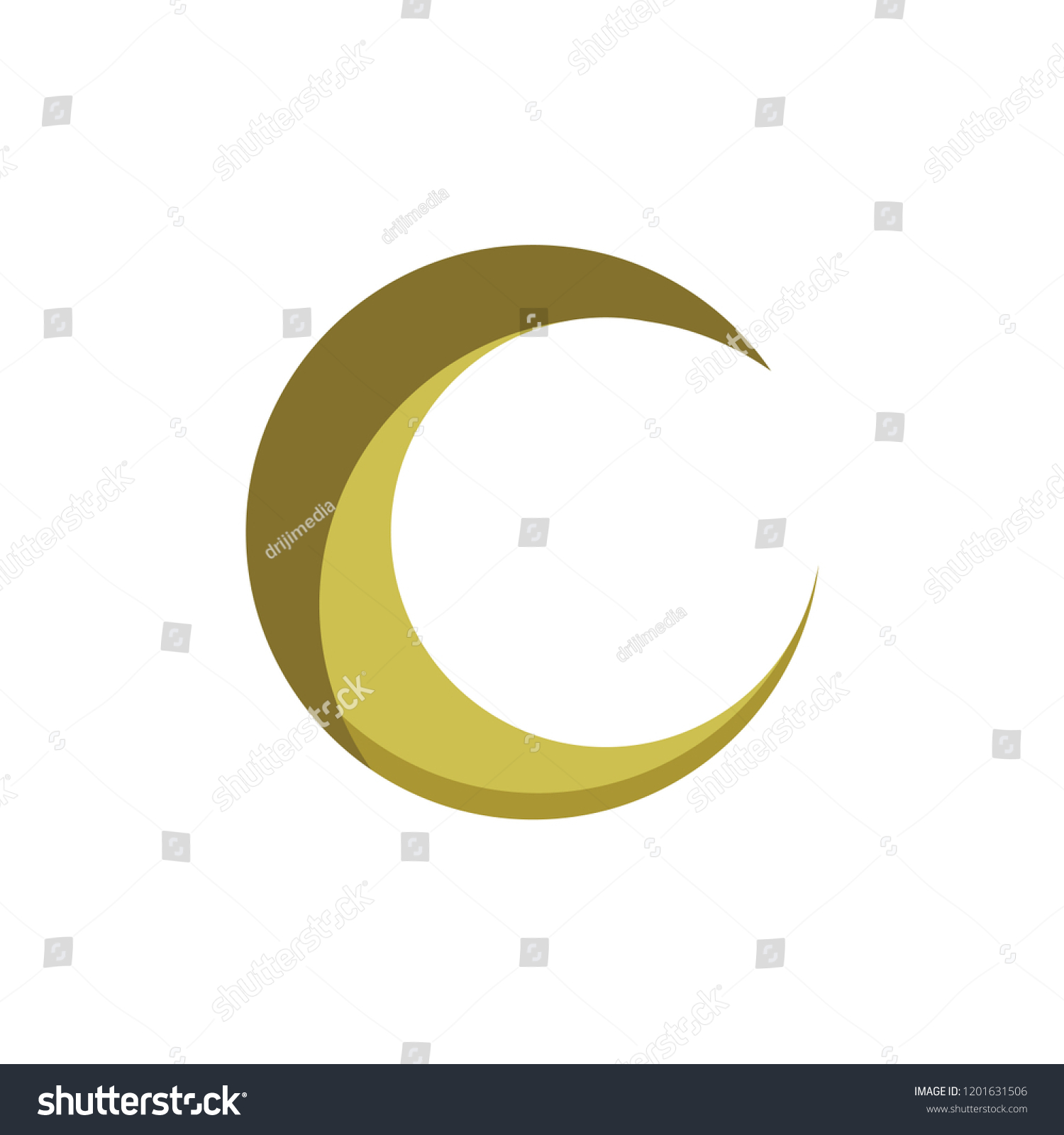 Crescent Logo Design Stock Vector (Royalty Free) 1201631506