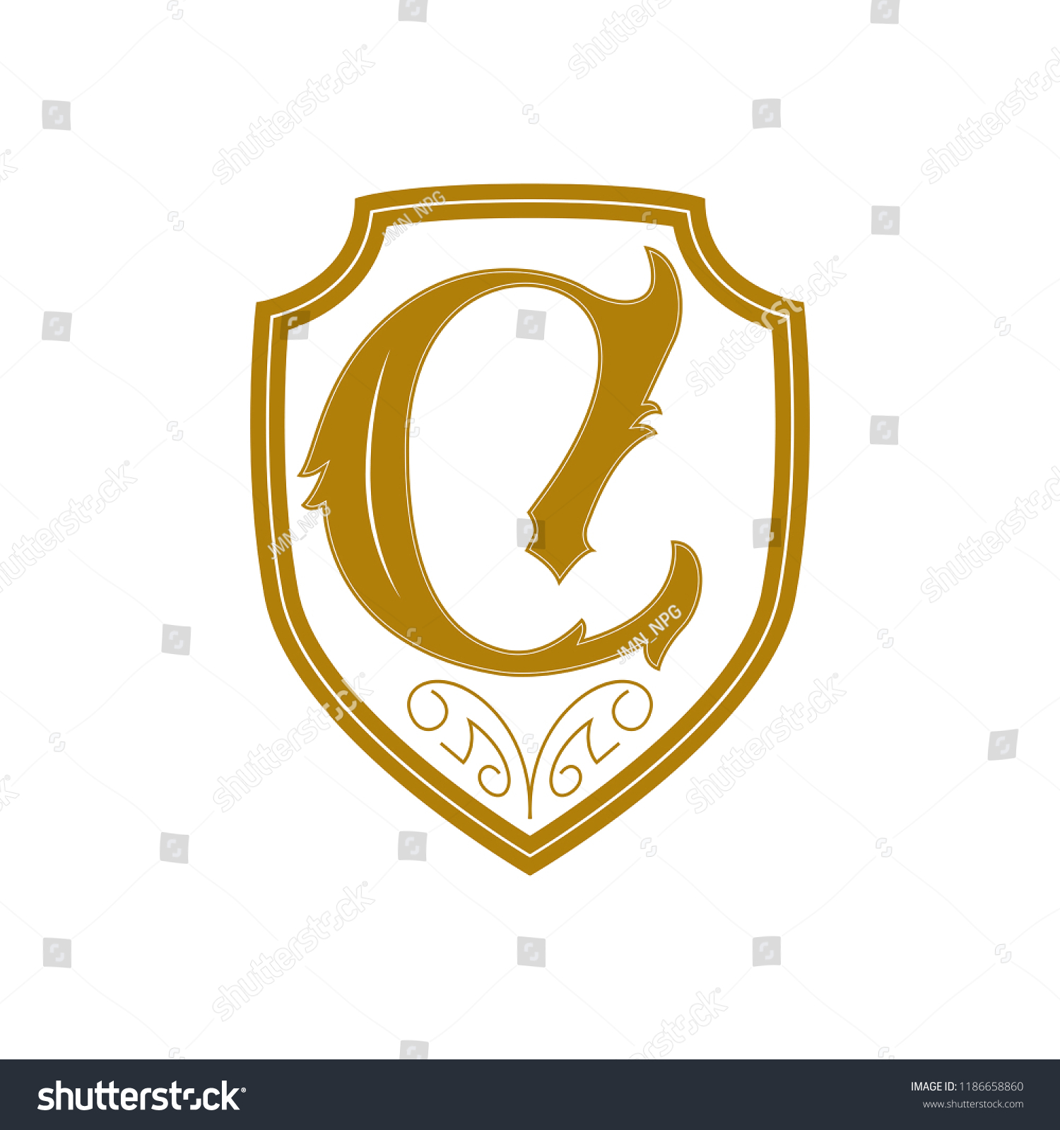 Crest Letter C Logo Stock Vector (Royalty Free) 1186658860 | Shutterstock
