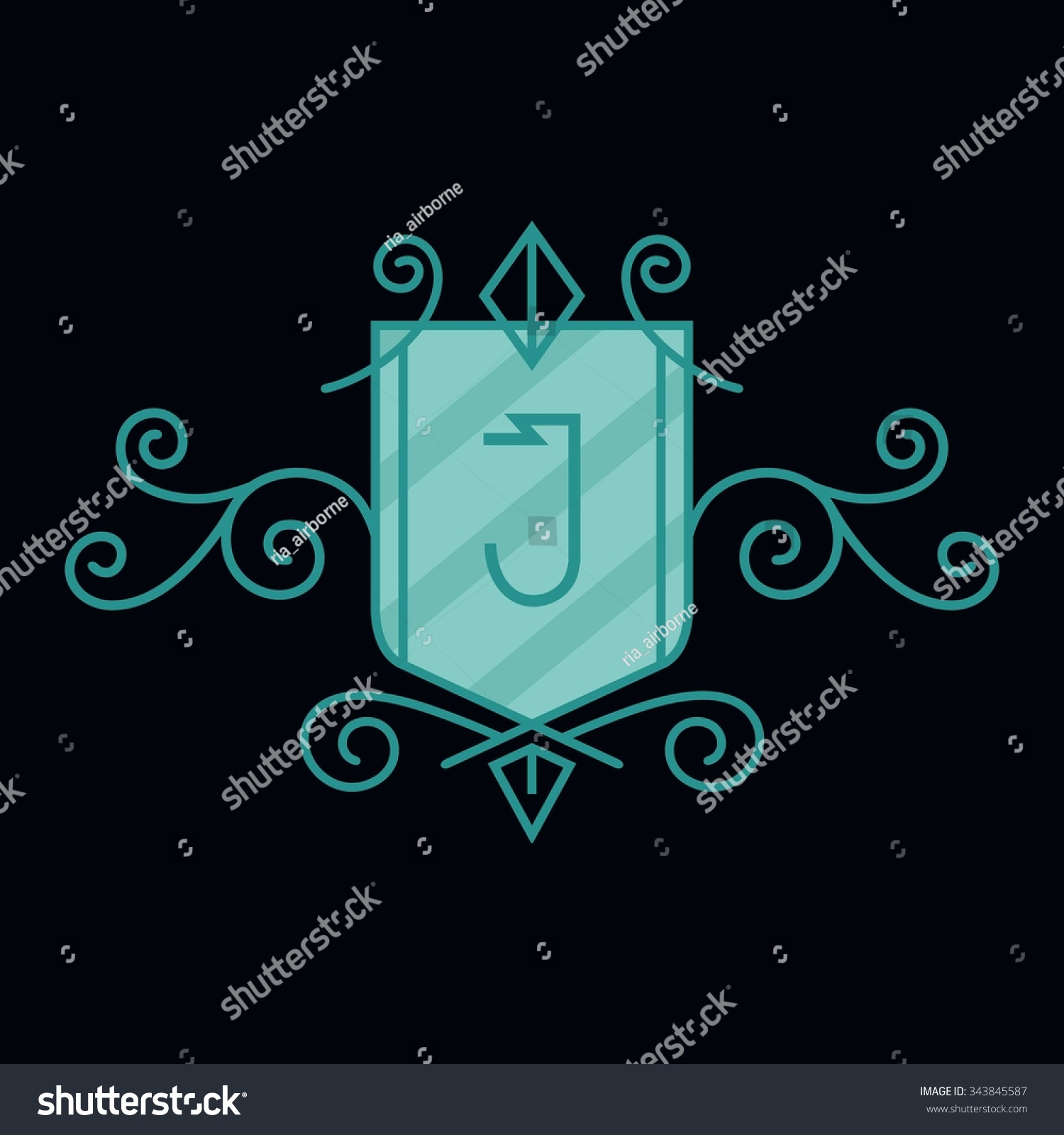 Crest Logo Alphabet Stock Vector (Royalty Free) 343845587 | Shutterstock