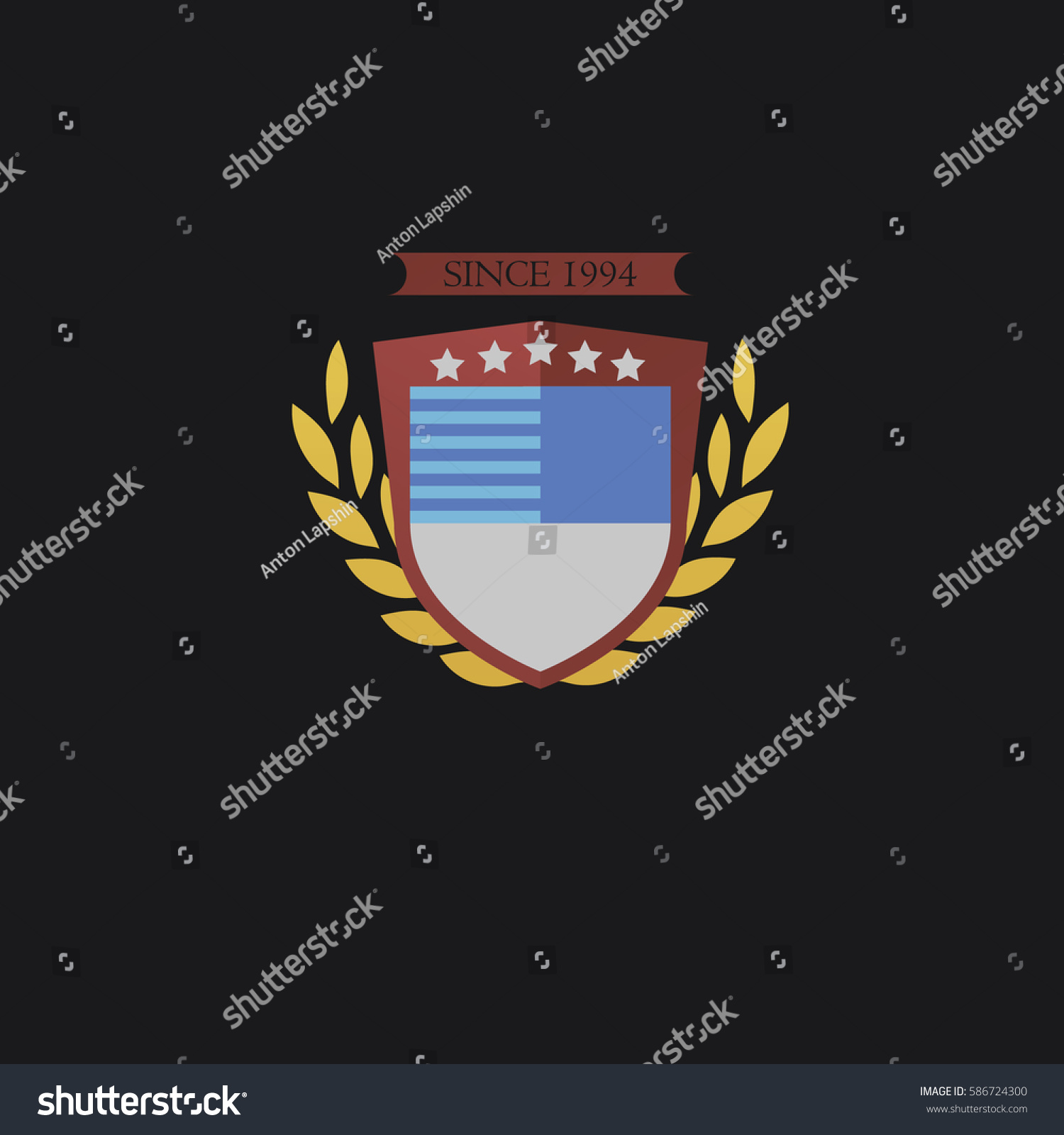 Crest Logo Emblem Vector Web Illustration Stock Vector (Royalty Free ...