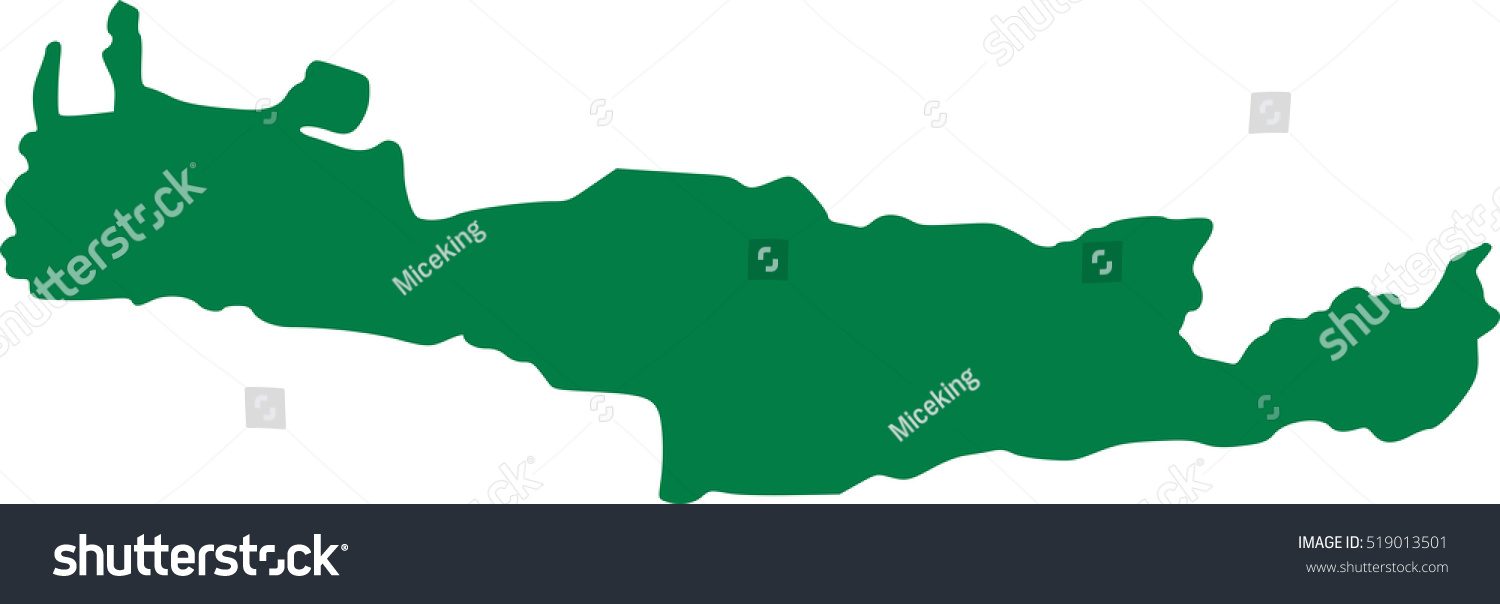 Creta Map Silhouette Stock Vector (Royalty Free) 519013501
