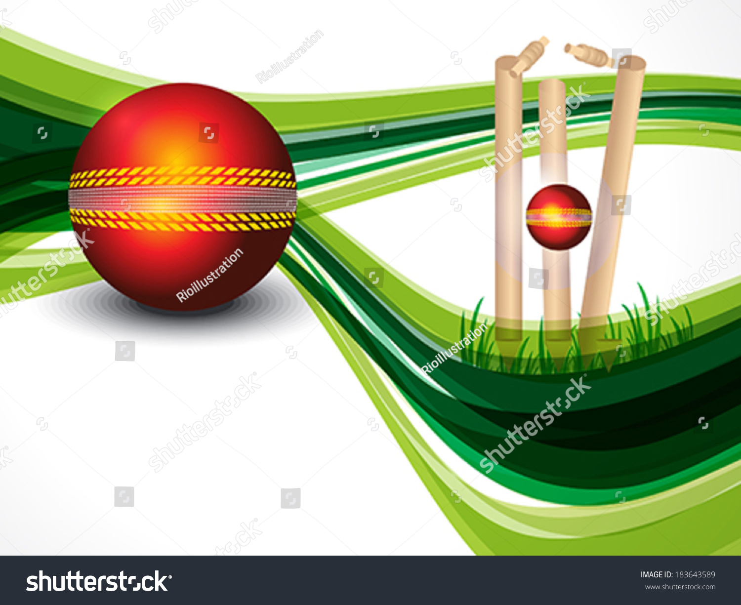Cricket Background Wave Vector Illustration Stock Vector 183643589 ...