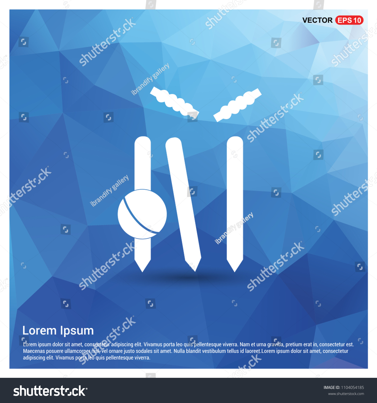 Cricket Bails Icon Stock Vector (Royalty Free) 1104054185 | Shutterstock