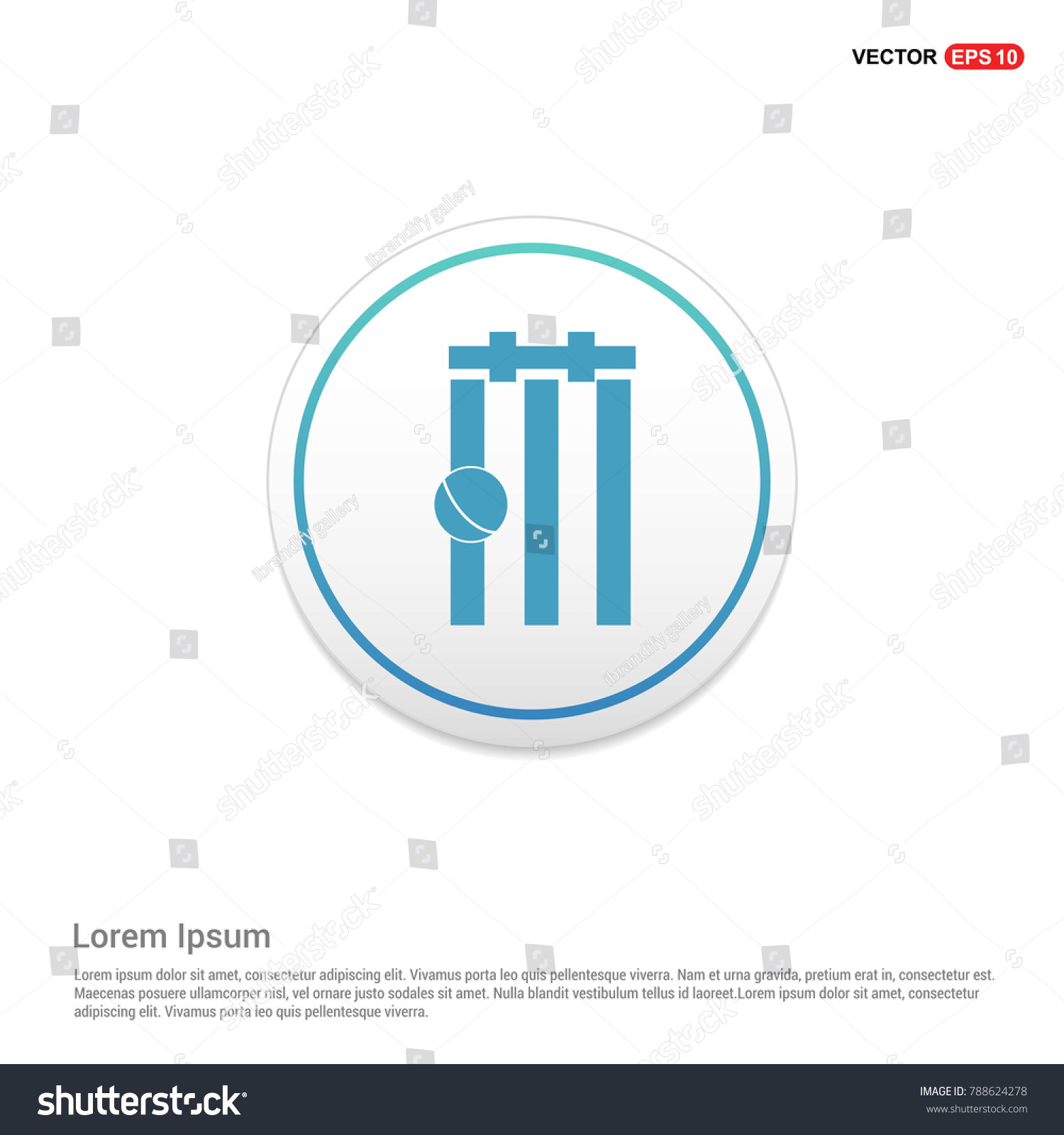 Cricket Bails Icon Background Icon Template Stock Vector (Royalty Free ...
