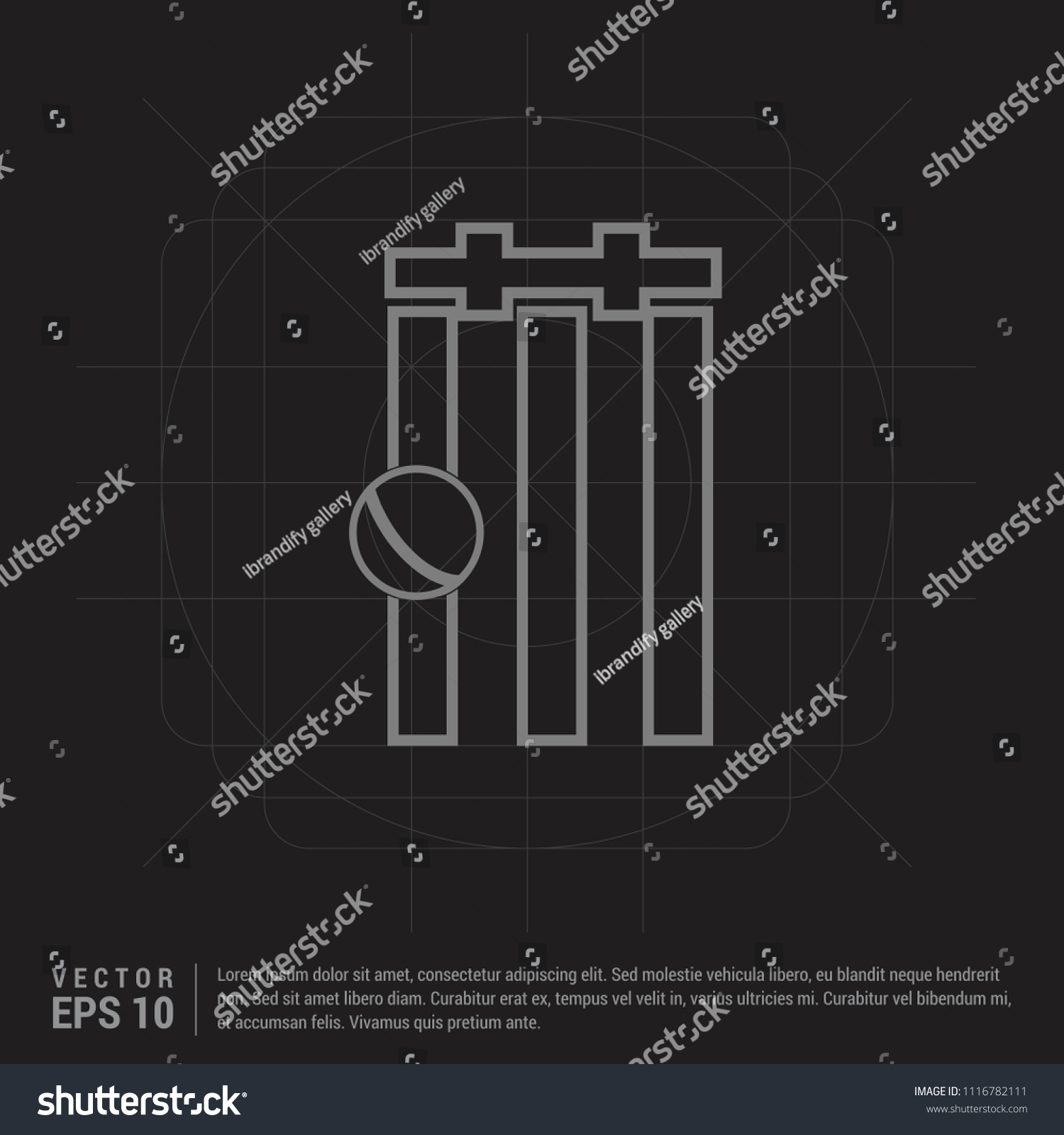 Cricket Bails Icon Black Creative Background Stock Vector (Royalty Free ...