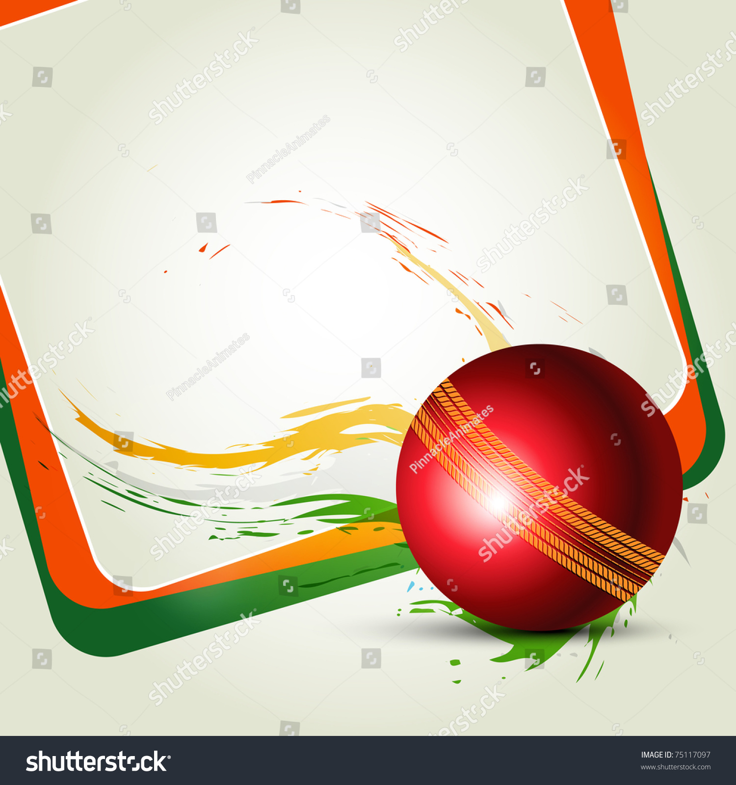 Cricket Ball On Abstract Background Stock Vector (Royalty Free ...