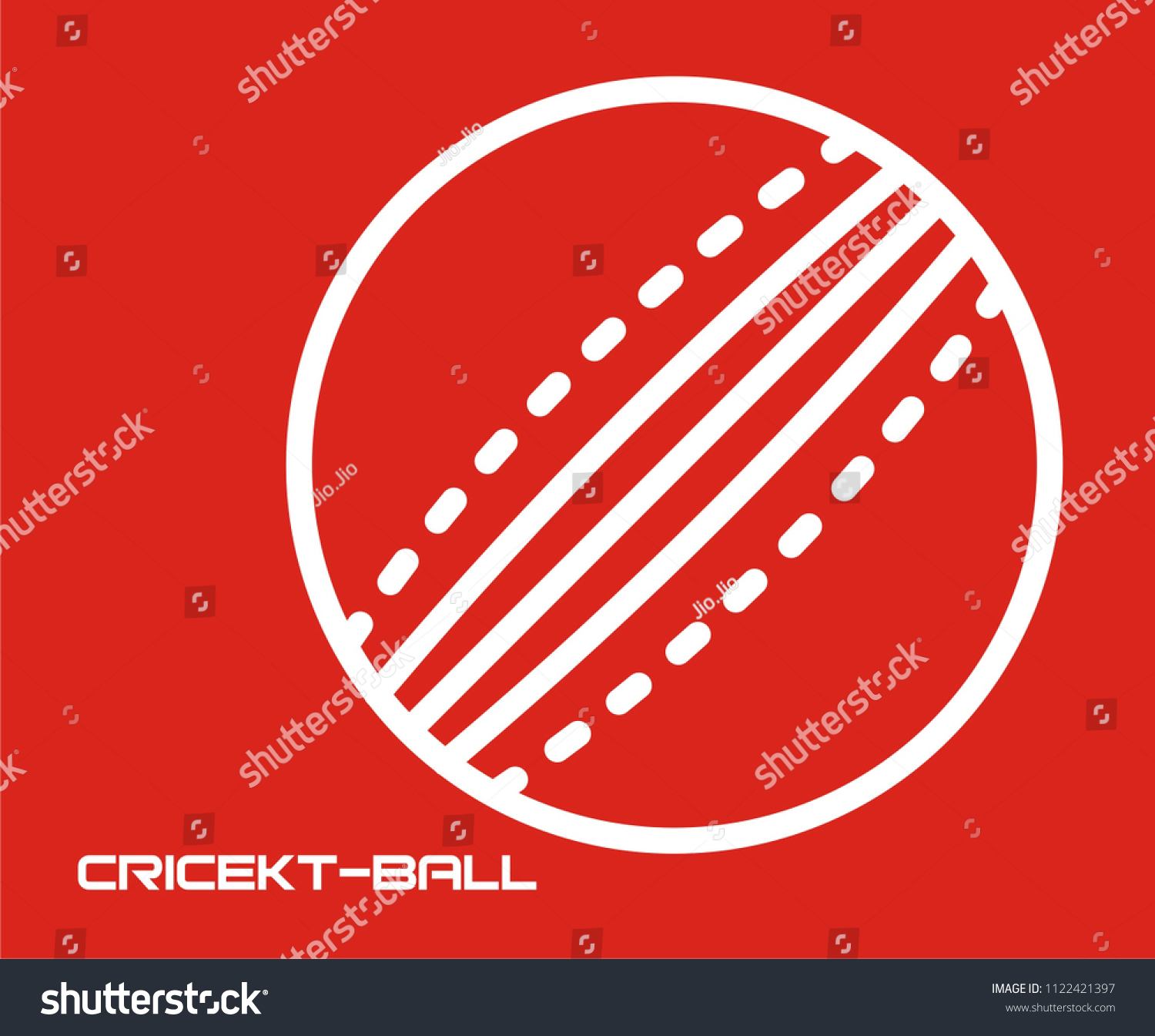 Cricket Ball Vector Icon Stock Vector (Royalty Free) 1122421397 ...
