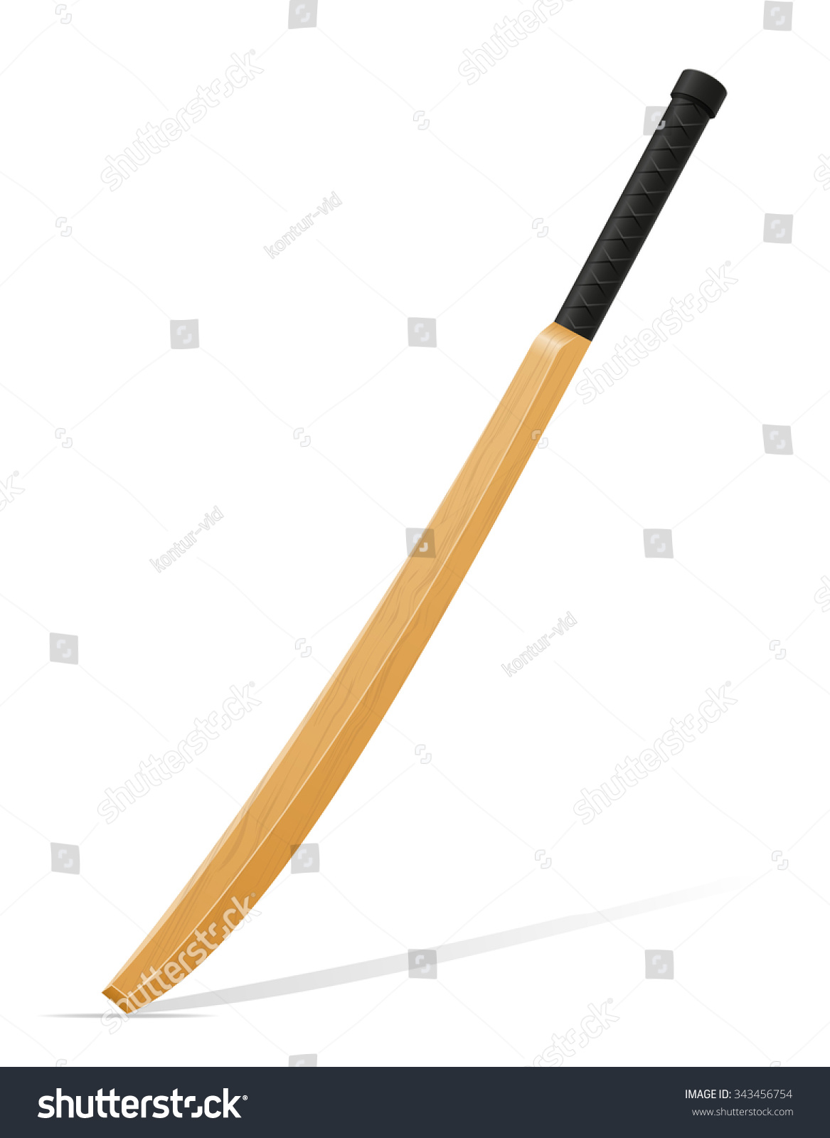 Cricket Bat Vector Illustration Isolated On: เวกเตอร์สต็อก (ปลอดค่า ...