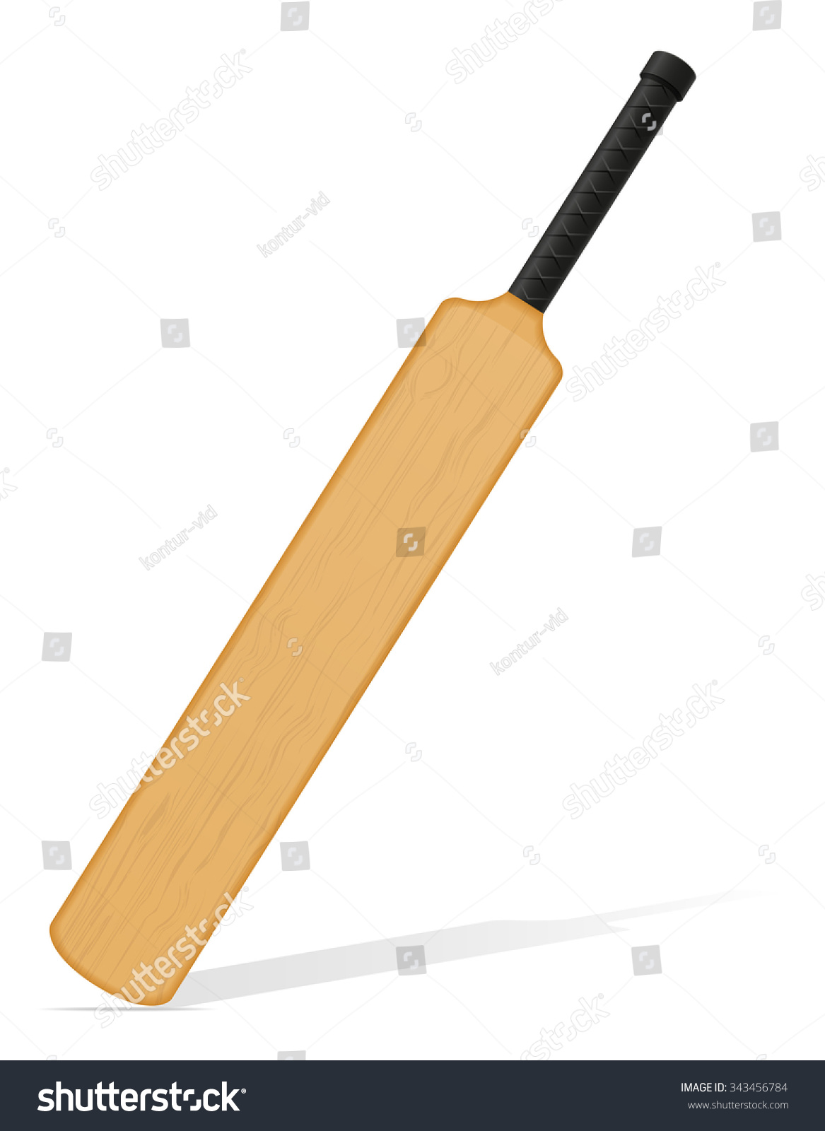 Cricket Bat Vector Illustration Isolated On: Vector có sẵn (miễn phí ...