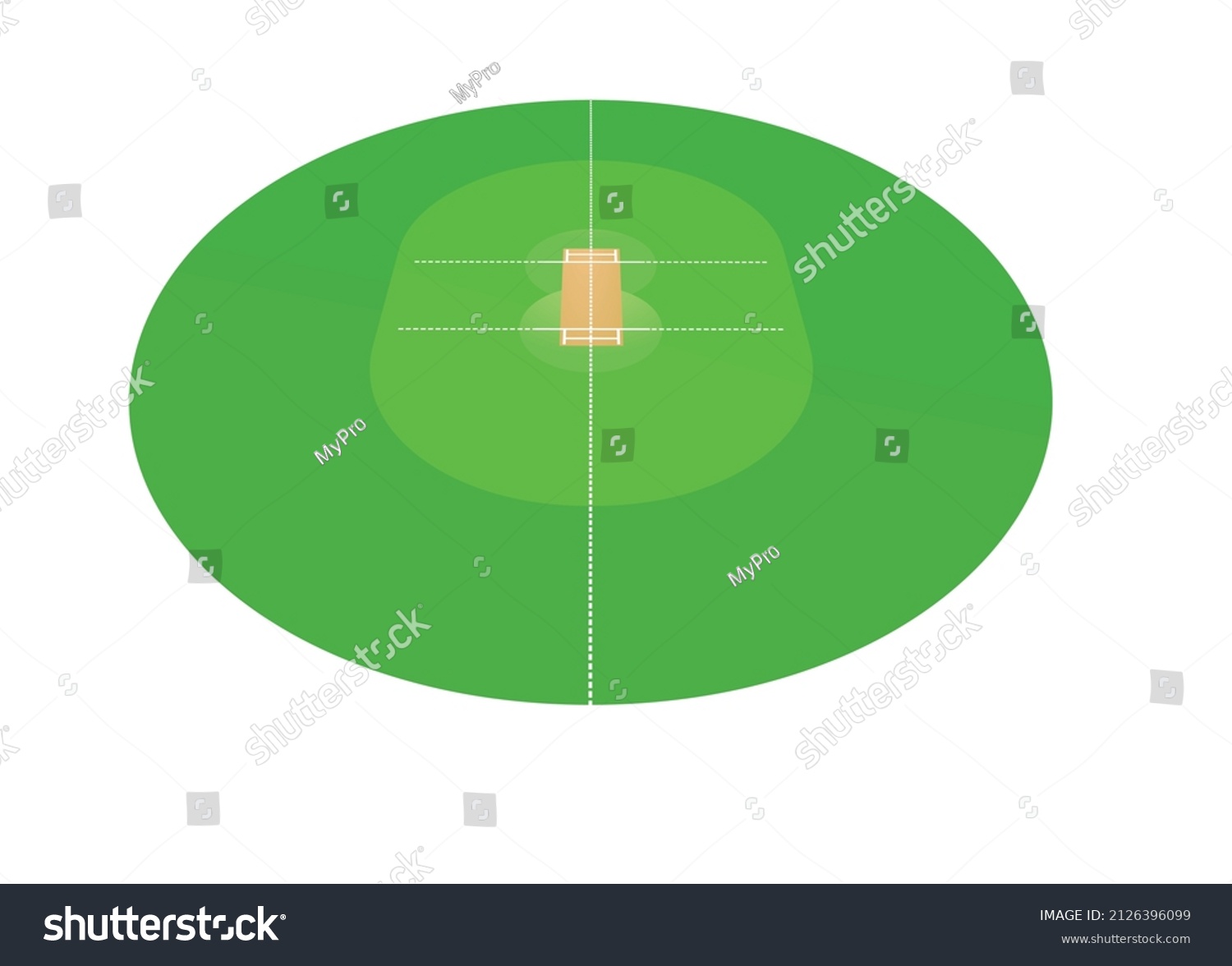 Cricket Field Isolated Vector Illustration Stock Vector (Royalty Free ...
