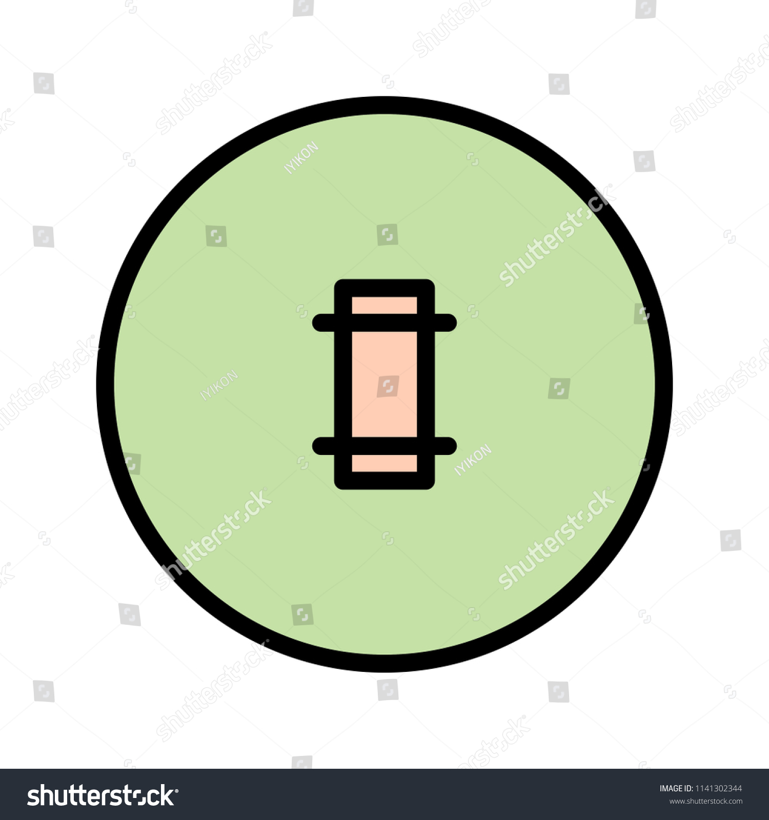 Cricket Ground Line Icon Stock Vector (Royalty Free) 1141302344 ...