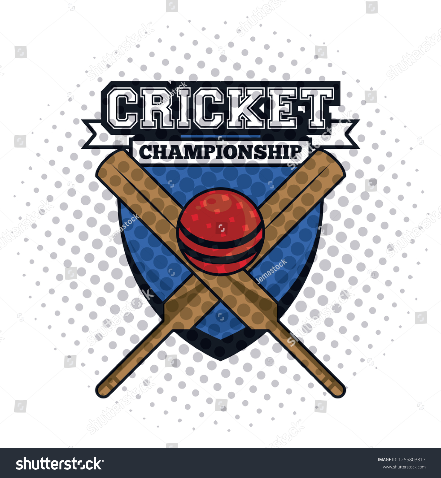 Cricket Player Icon Stock Vector (Royalty Free) 1255803817
