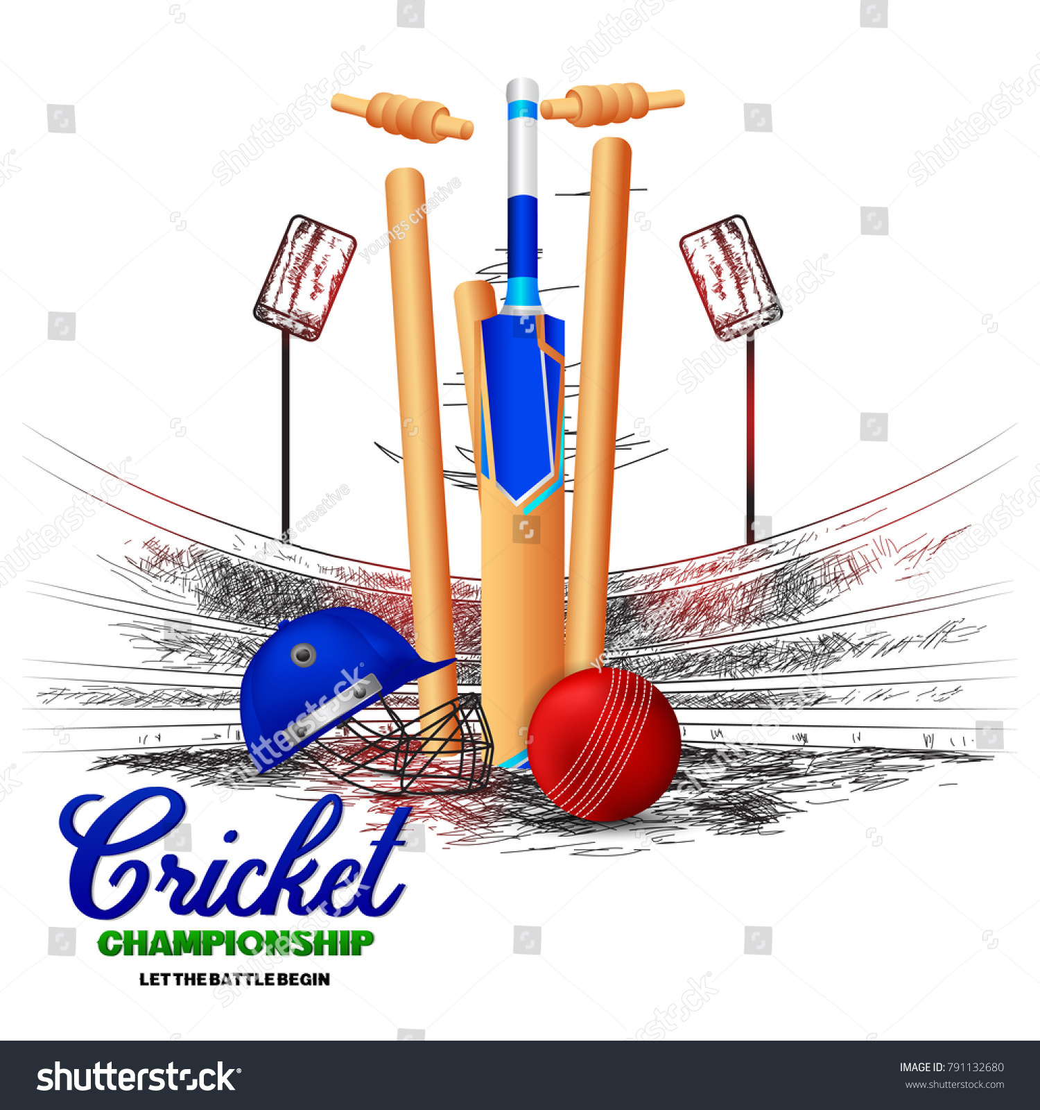 Cricket Sports Stock Vector (Royalty Free) 791132680 | Shutterstock