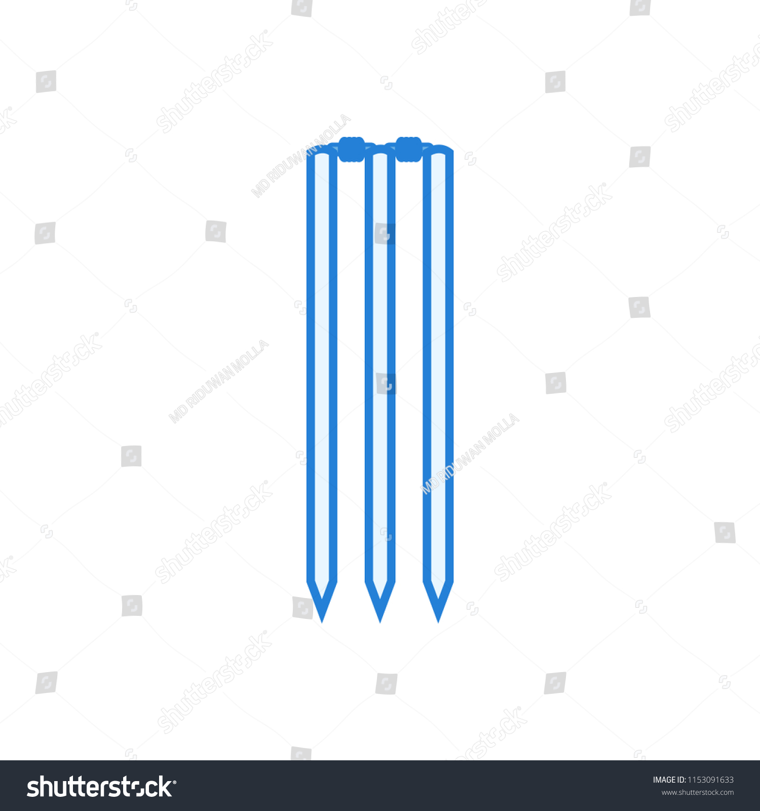 Cricket Wicket Icon Linear Style Vector Stock Vector (Royalty Free ...