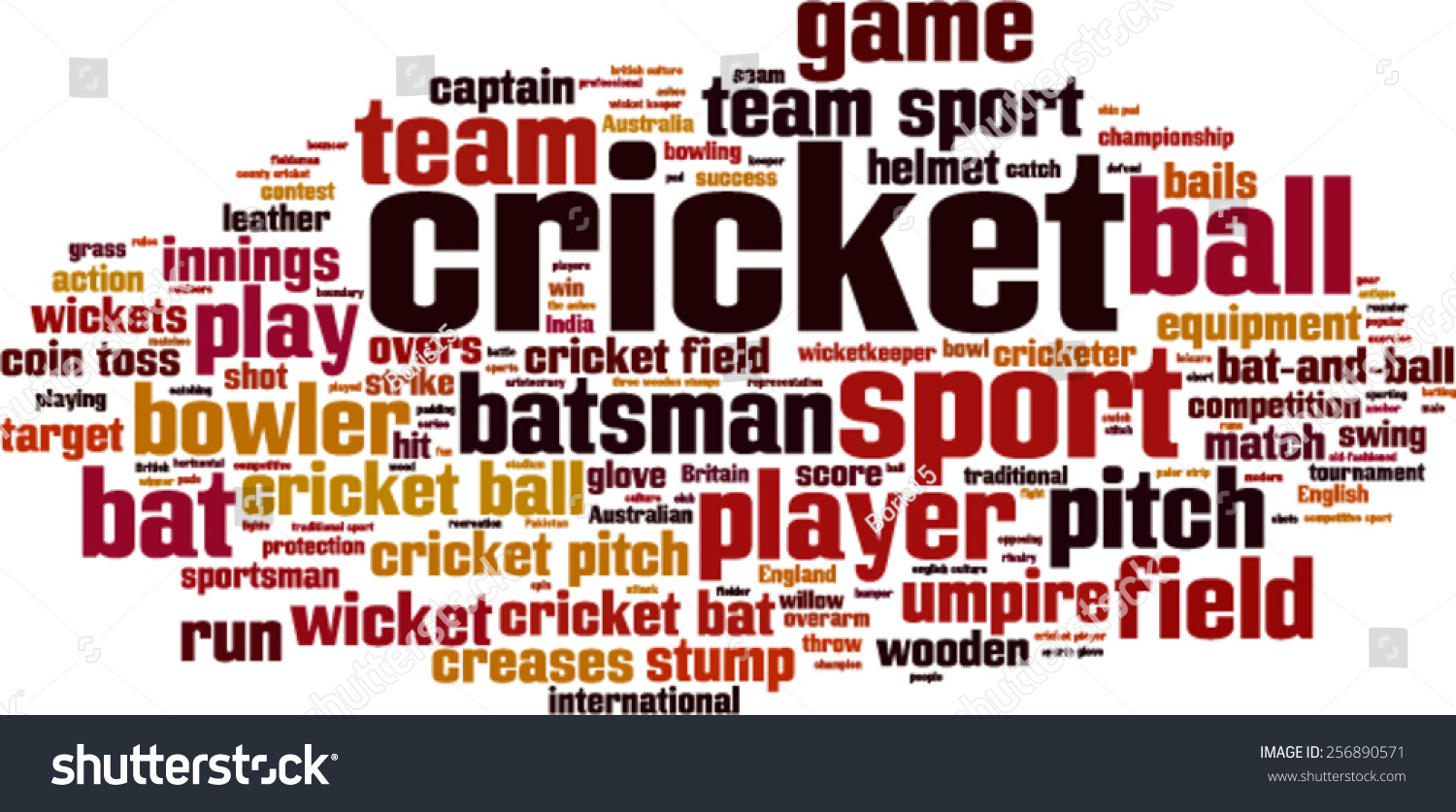 Cricket Word Cloud Concept Vector Illustration Stock Vector (Royalty ...
