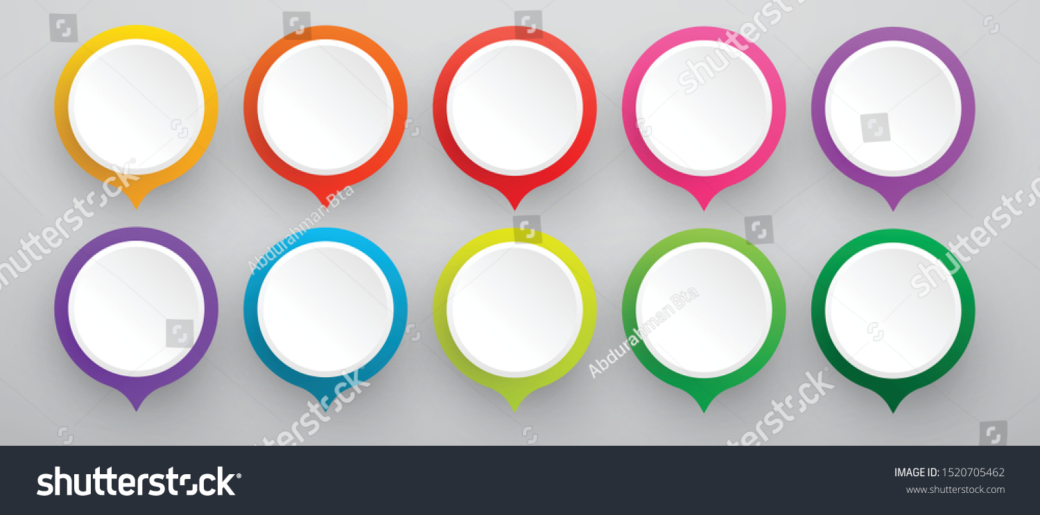 Cricle Creative Color Gradients Elements Template Stock Vector (Royalty ...