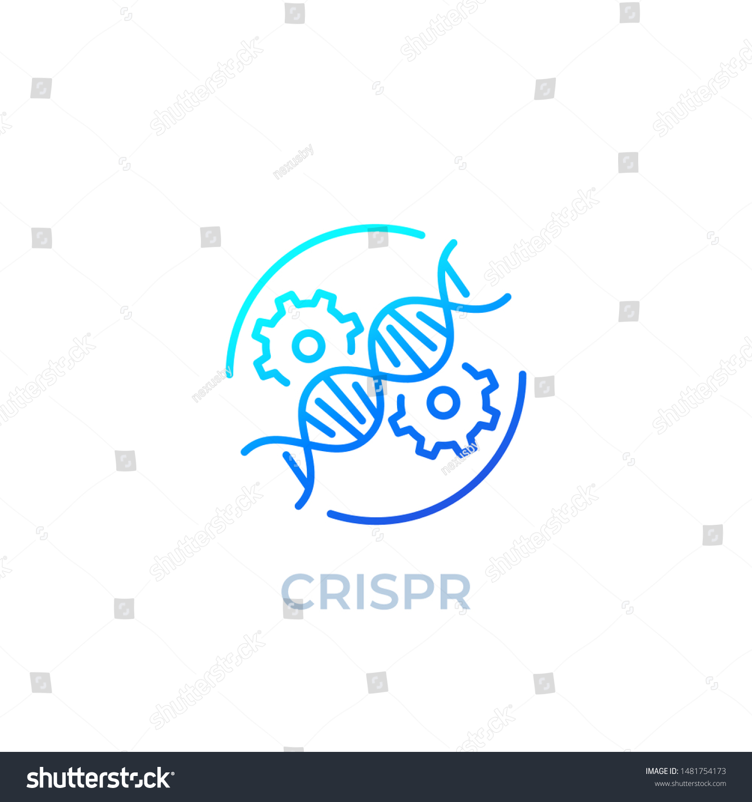 Crispr Genome Editing Icon Line Vector: เวกเตอร์สต็อก (ปลอดค่าลิขสิทธิ์ ...