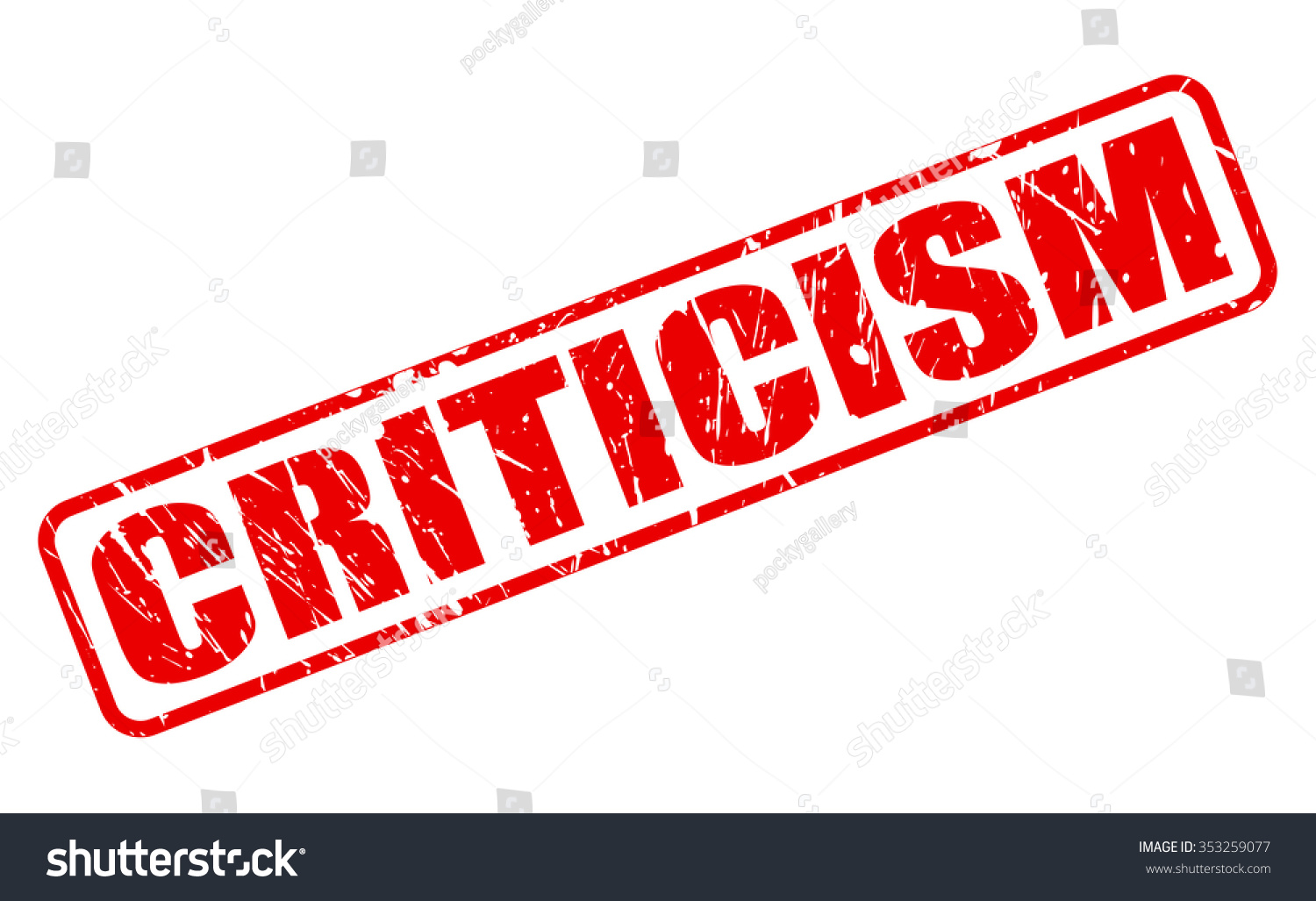 Criticism Red Stamp Text On White Stock Vector (Royalty Free) 353259077