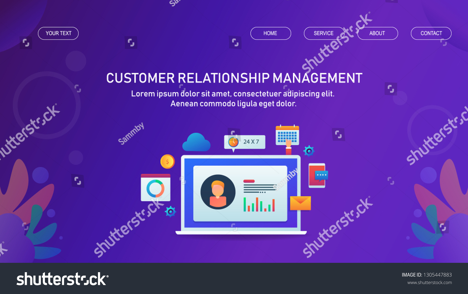 Crm System Customer Relationship Management Software Stock Vector ...