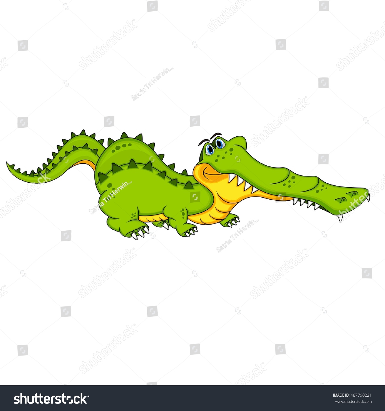 Crocodile Cartoon Vector Illustration Stock Vector (Royalty Free ...