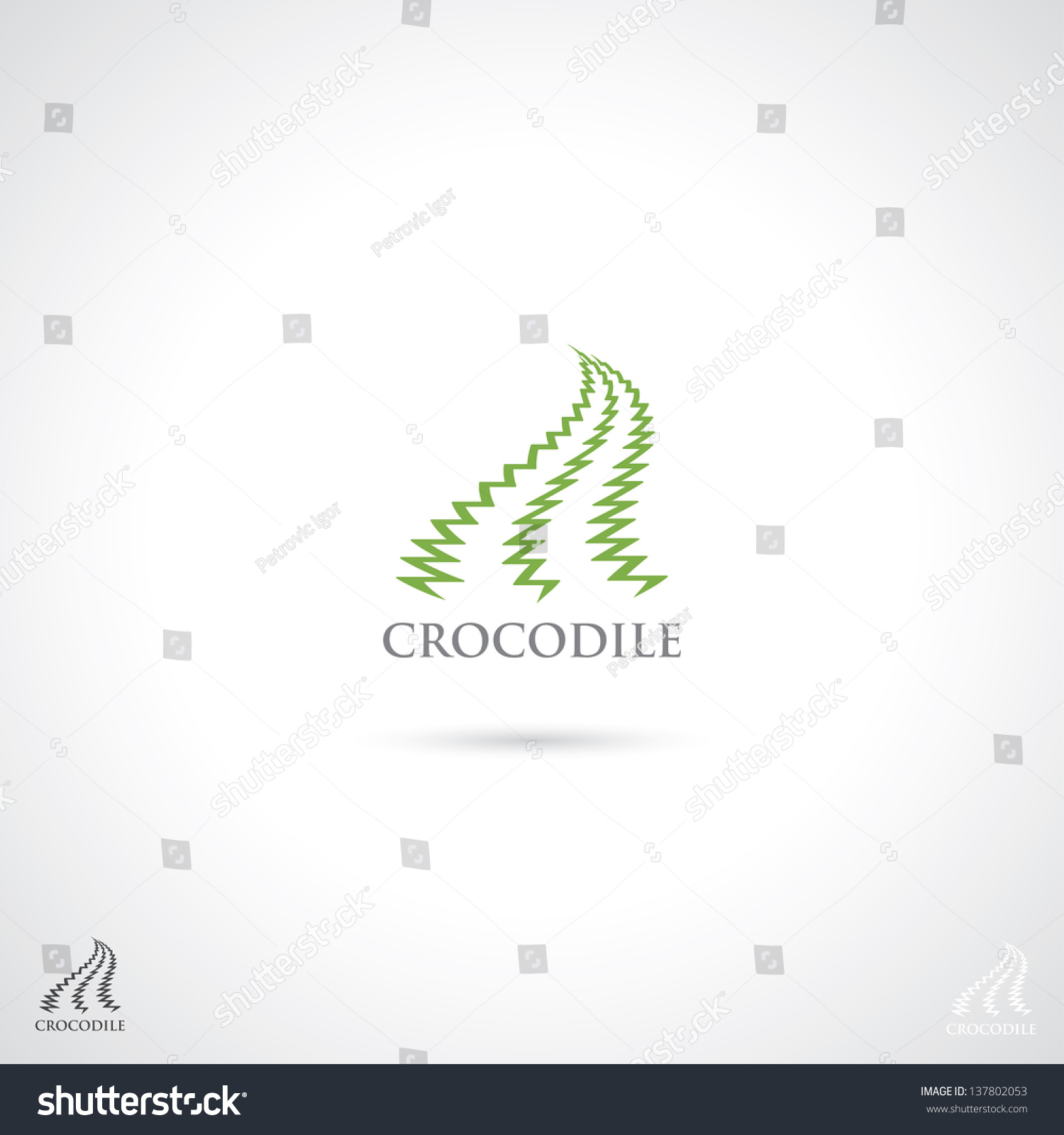 Crocodile Label Vector Illustration: vector de stock (libre de regalías ...