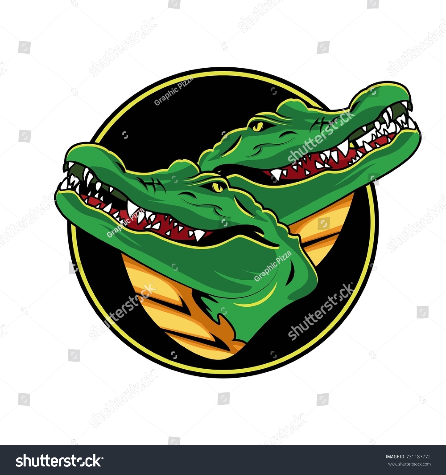 Crocodile Logo Emblem Stock Vector (Royalty Free) 731187772 | Shutterstock